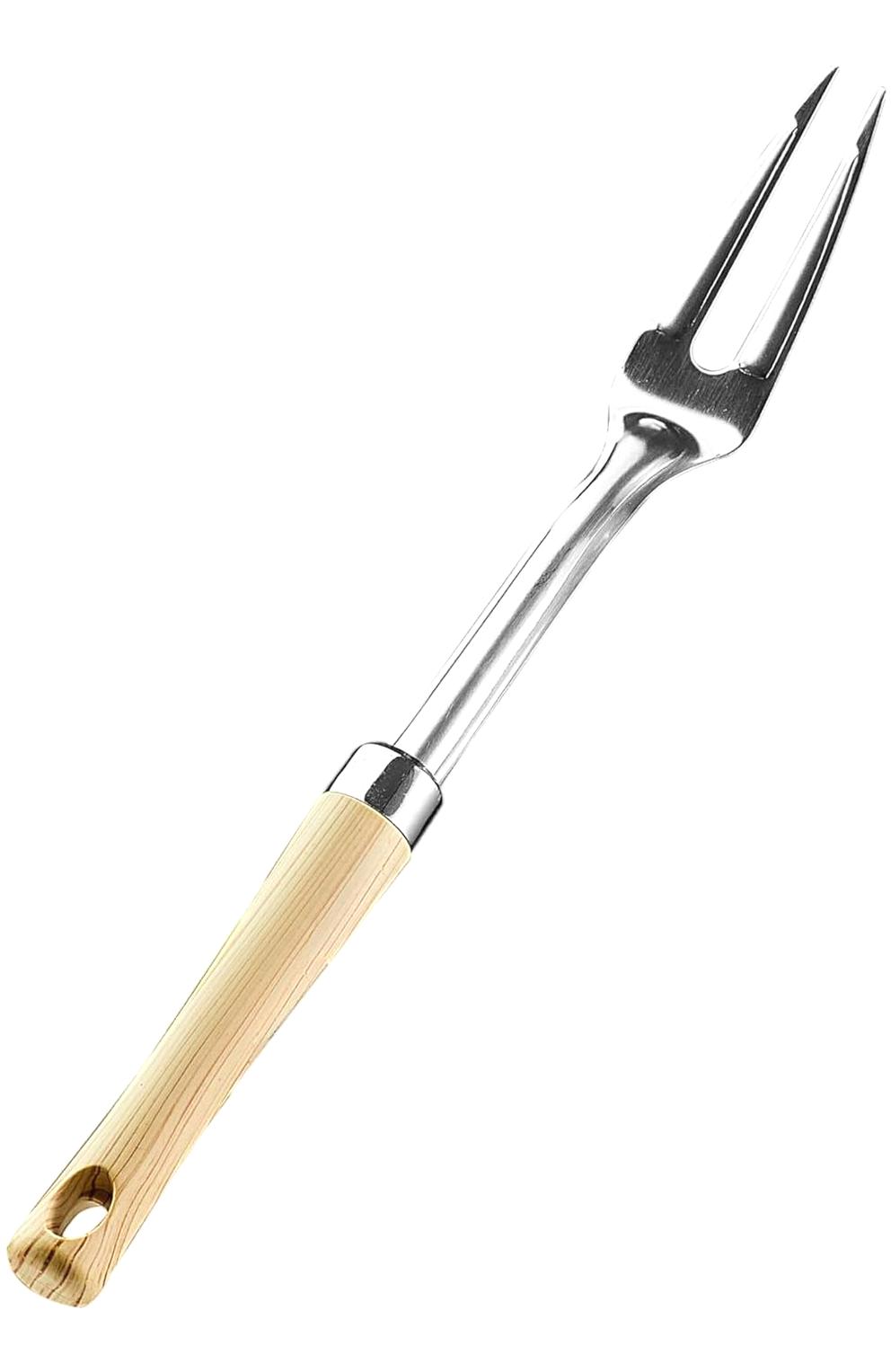 BESTKITTY Carving , 13 Inch - Stainless Steel Kitchen Forks with Wooden ...
