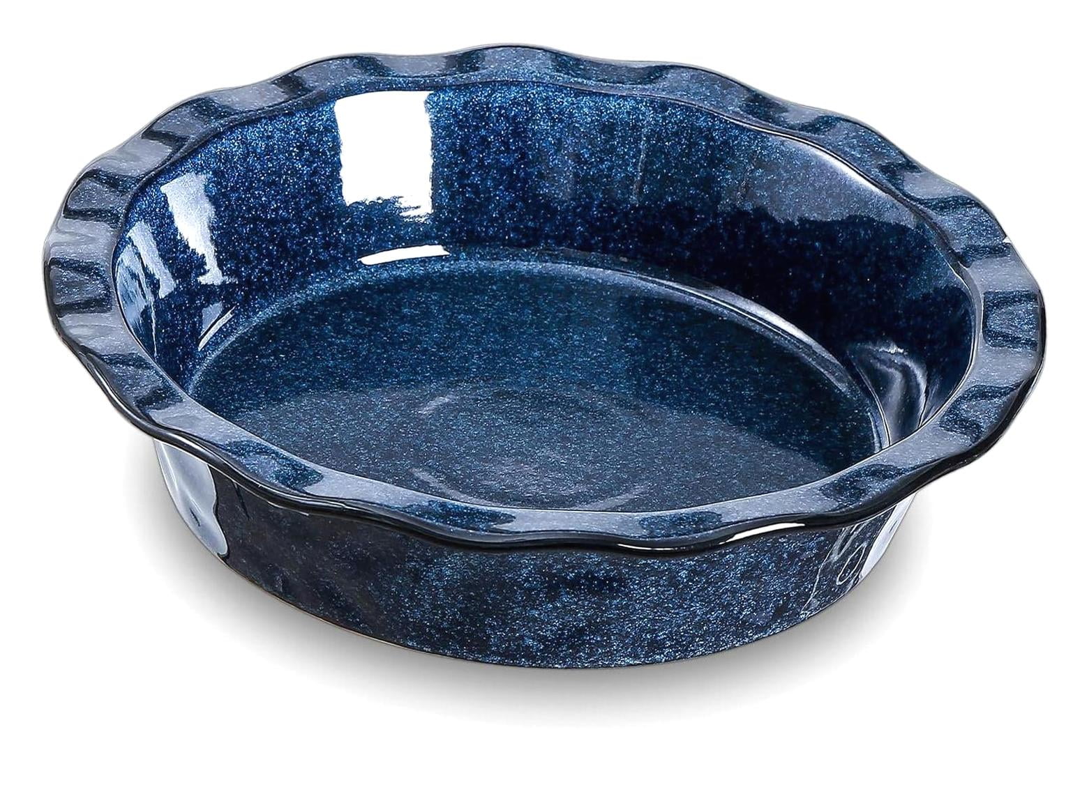 BESTKITTY Ceramic Baking Pie Pan - 9-inch Round Pie Plate, Deep and ...