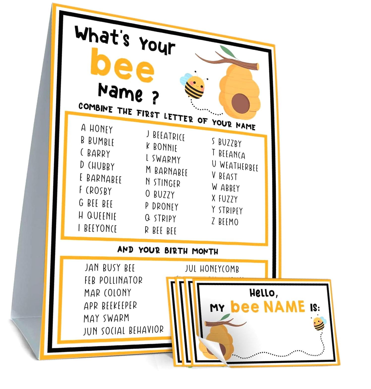 BESTKITTY Discover Your Bee Name Set, Birthday Celebration Pack ...