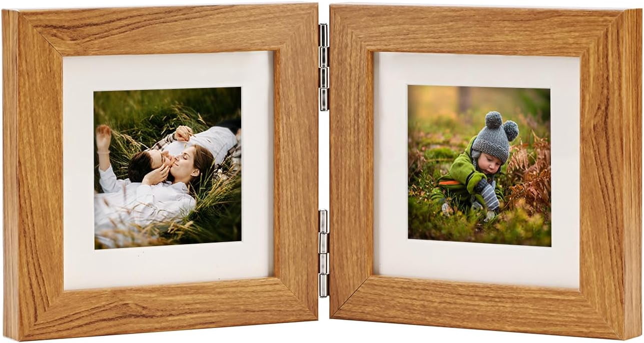 BESTKITTY Double Hinged 4x4 Pture F with Real Glass-Tabletop or Wall ...