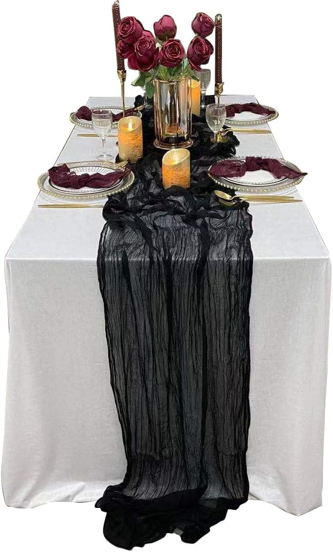 BESTKITTY EHLDl eesecloth Gauze Table Runner,Wedding Decor Ar Dr,Gauze ...