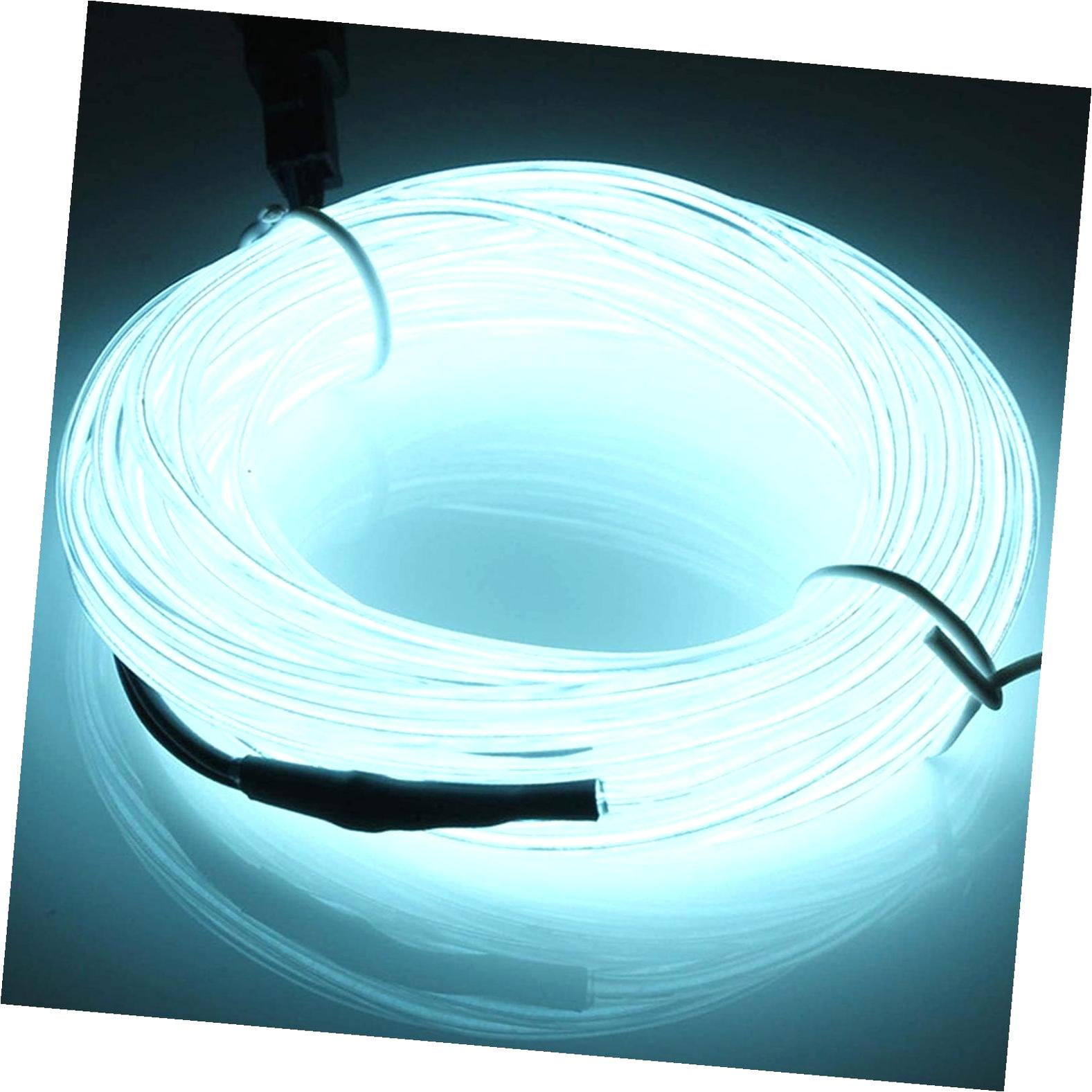 BESTKITTY EL Wire Battery Operated 16.4ft / 5m Vibrant Neon Light Strip ...