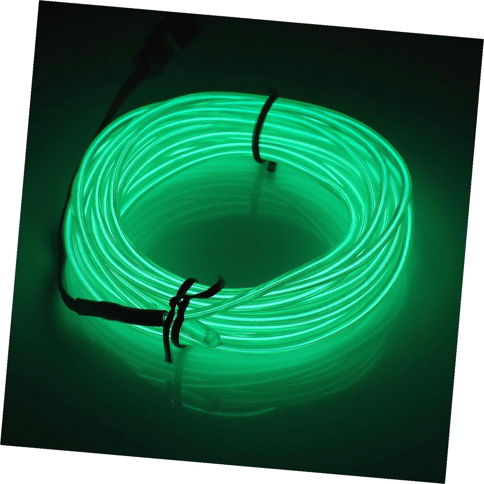 BESTKITTY EL Wire Battery Operated 16.4ft / 5m Vibrant Neon Light Strip ...