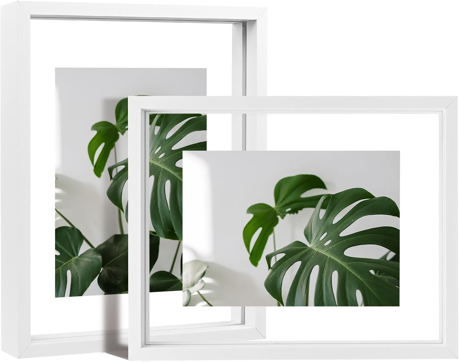 BESTKITTY Egone 8x10 Floating Fes Set of 2, Double Plexiglass Pture F ...