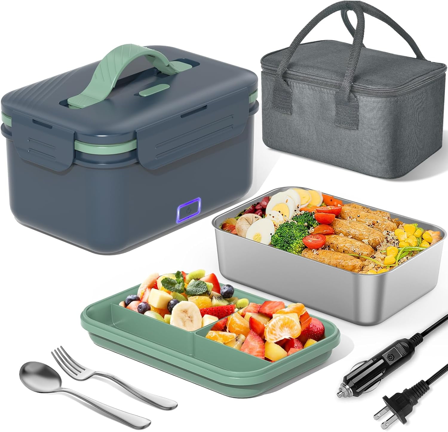 BESTKITTY Electr Lun Box Food Heater 100W, 4 in 1 Ultra Qu Heated Lun ...
