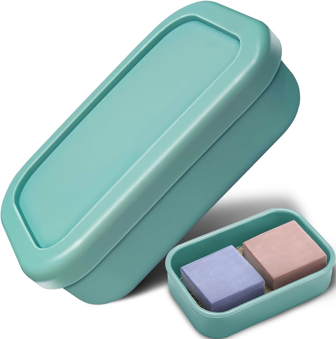 BESTKITTY Enhanced Leak of Traveling So Holder with Lid, Shampoo Bar ...
