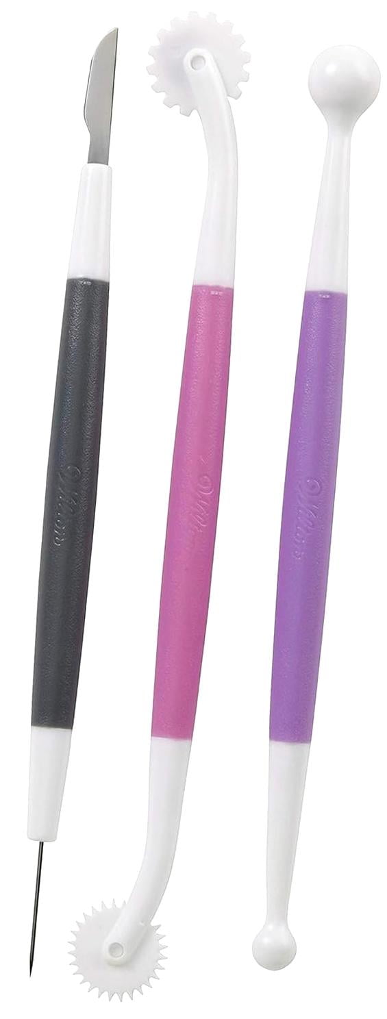 BESTKITTY Essential 3-Piece Fondant and Gum Paste Tool Kit - Features a ...