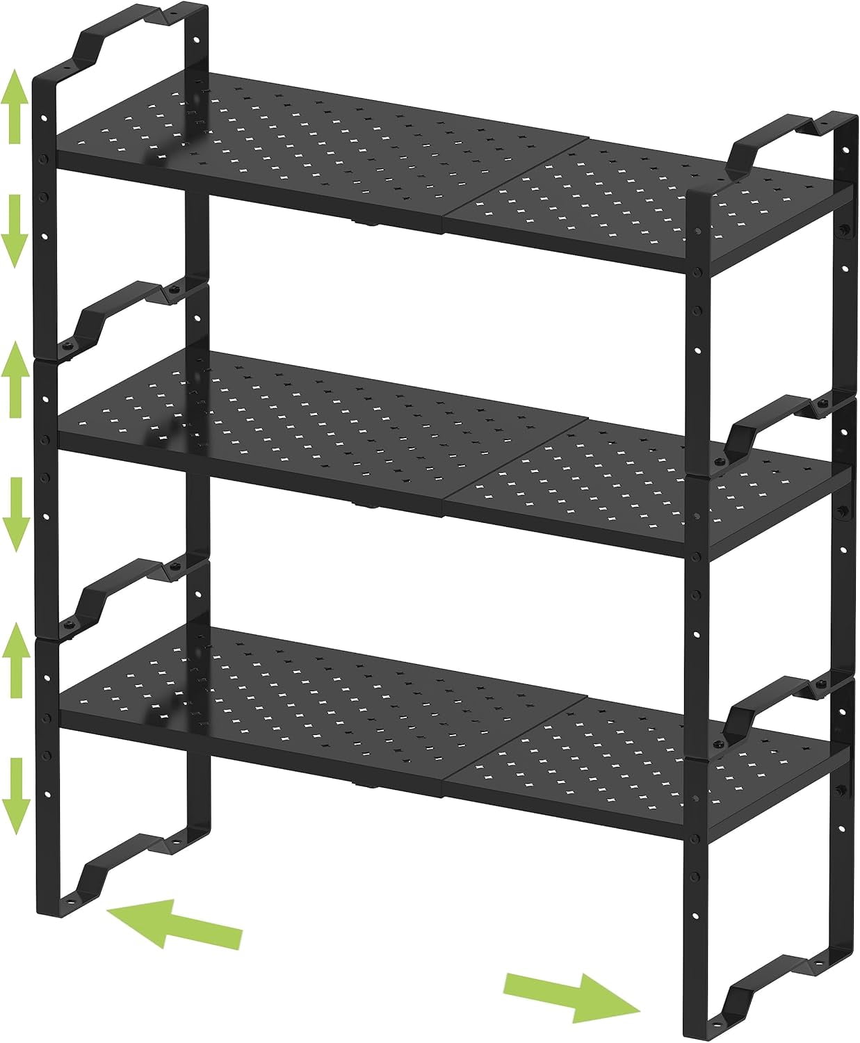 BESTKITTY Expandable Shelf for Cabinet Organizer Adjustable Staable Spe ...