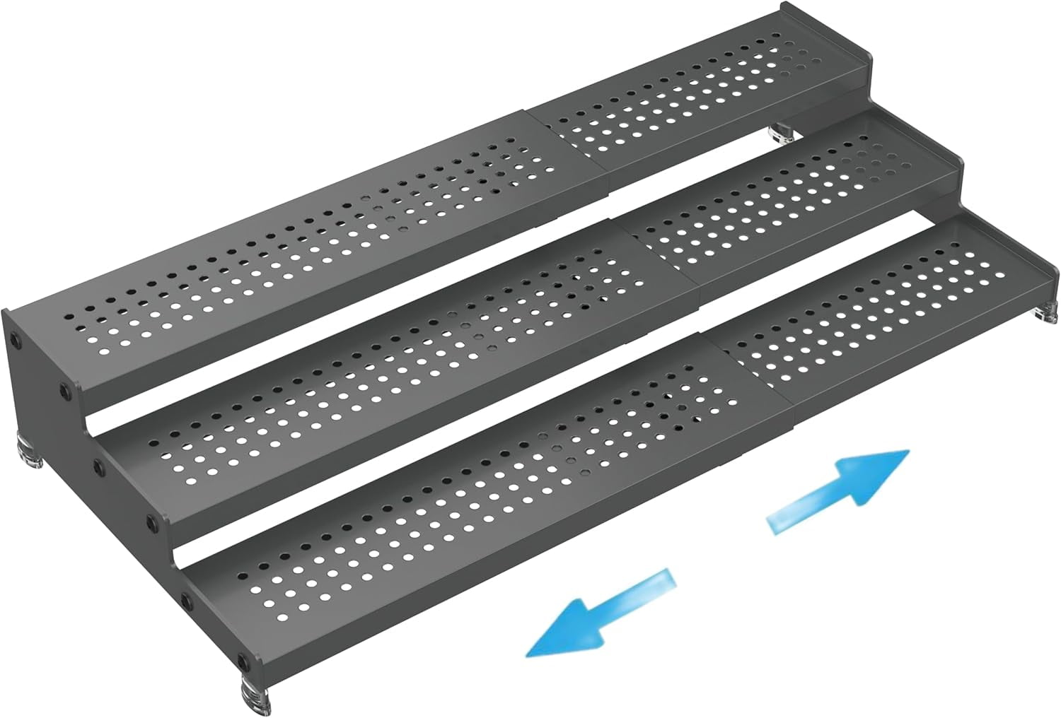 BESTKITTY Expandable Spe Ra organizer with 3-Tier step shelf,Modern Dgn ...