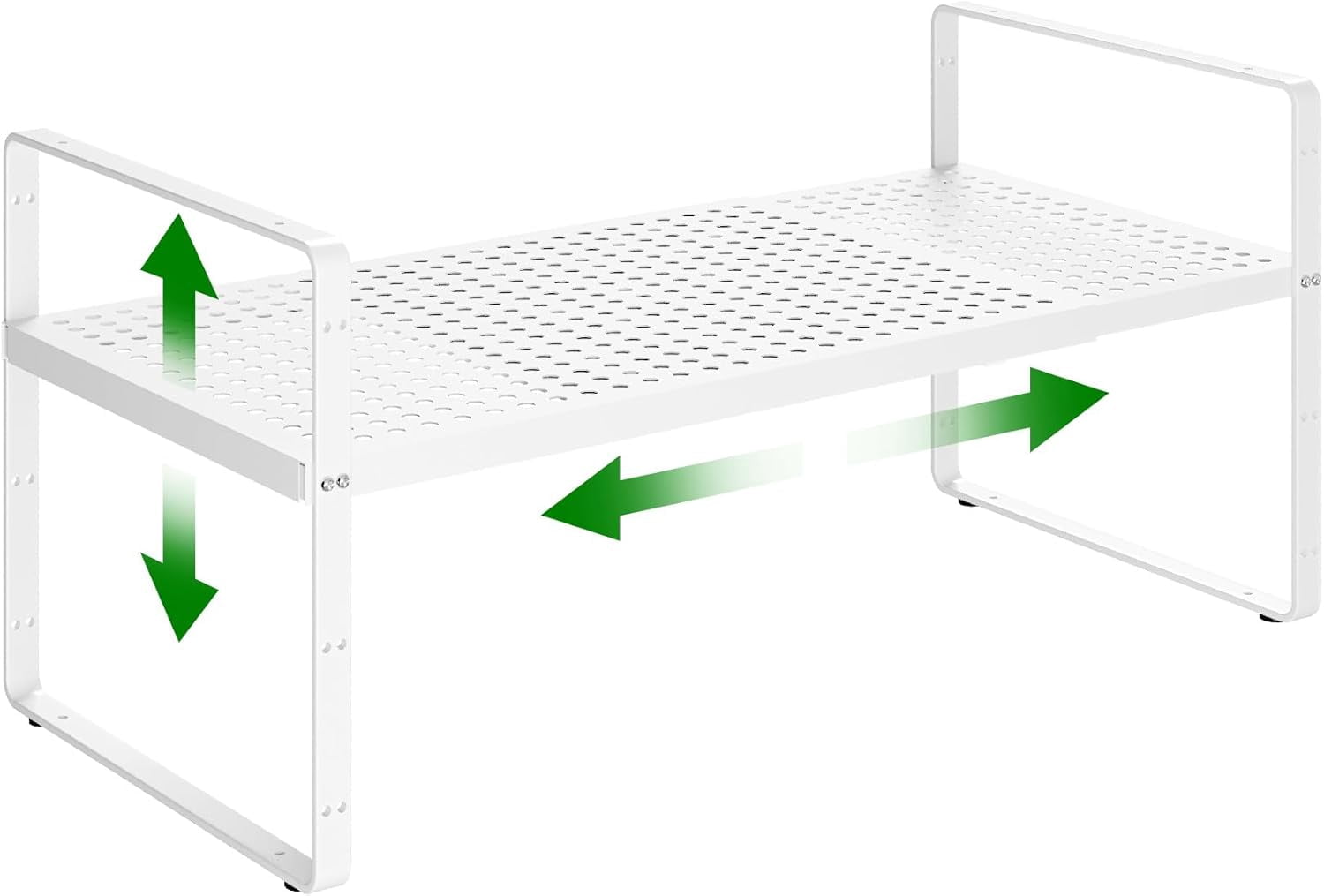 BESTKITTY Expandable en Cabinet Shelf Organizer Ra Heavy Duty Metal Spe ...