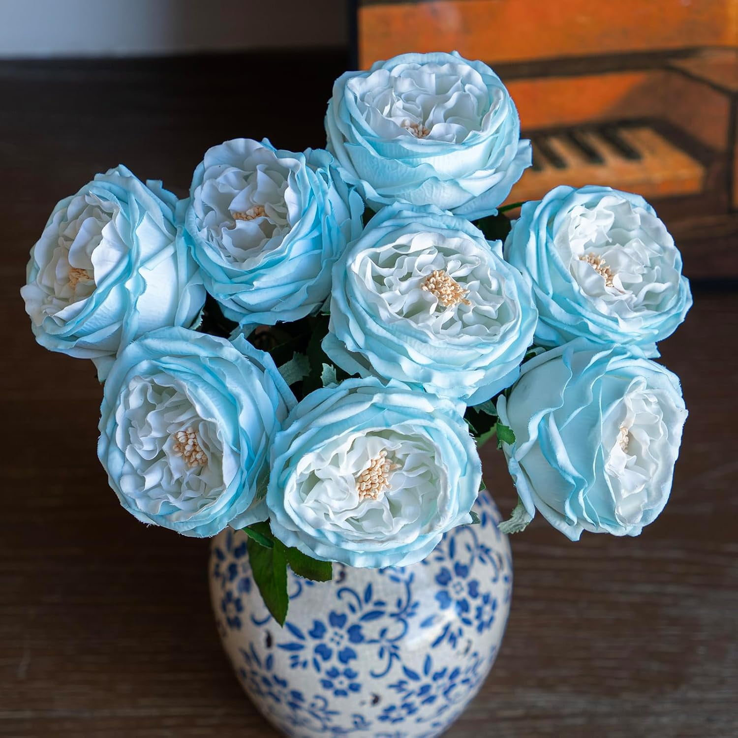 BESTKITTY Fake Flowers for Decoration Home Decor Real Tou Arti Austin ...