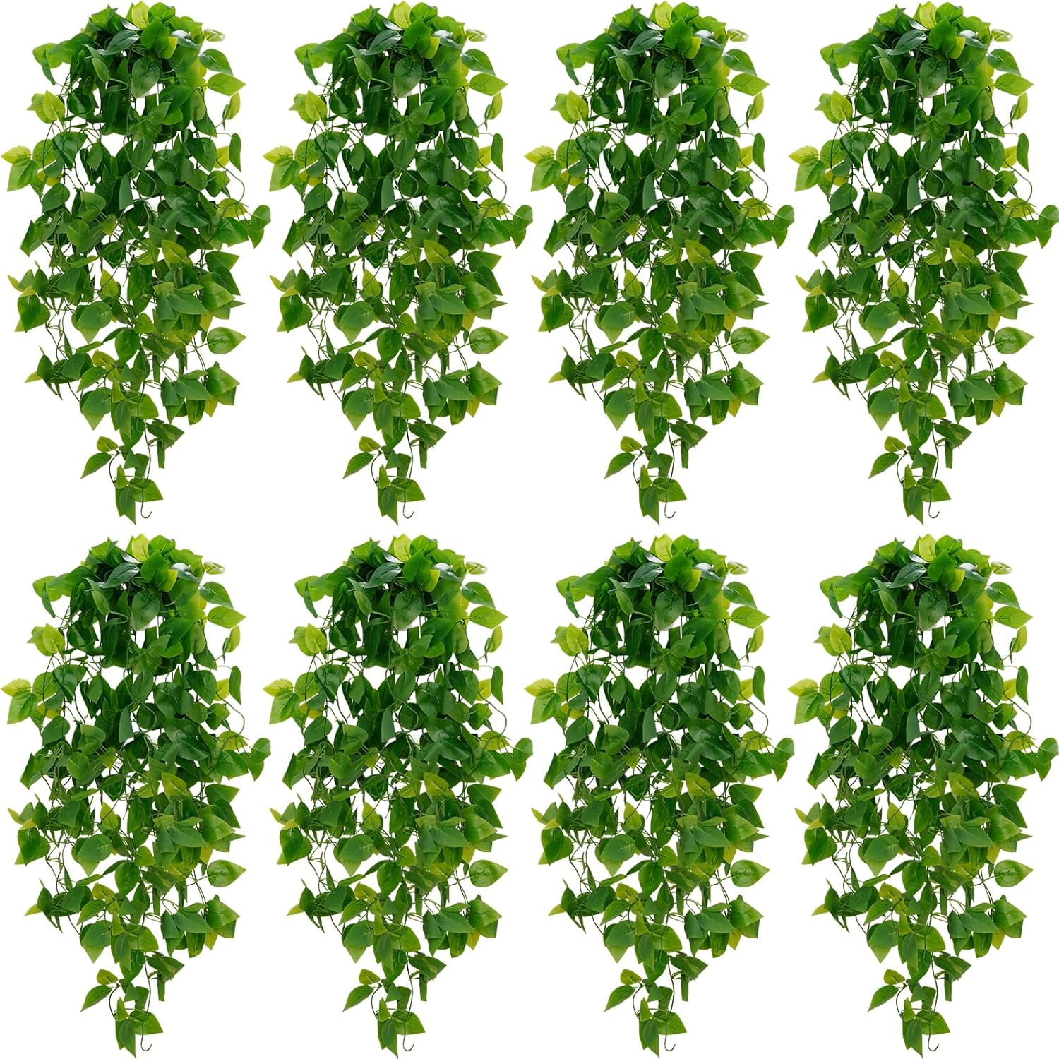 BESTKITTY Fake Hanging Plants, 8pcs Artiial Hanging Plant, Faux Pothos ...