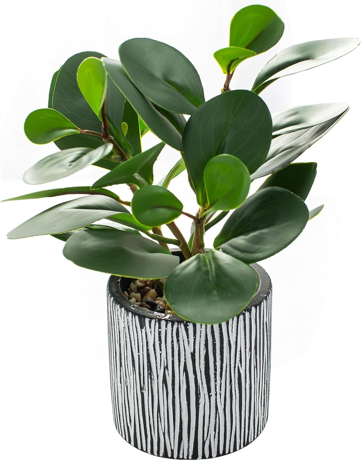 BESTKITTY Fake Plants Real Lo Greenery Artiial Plants Indoor Potted Plant with Rust Bla Clay ...
