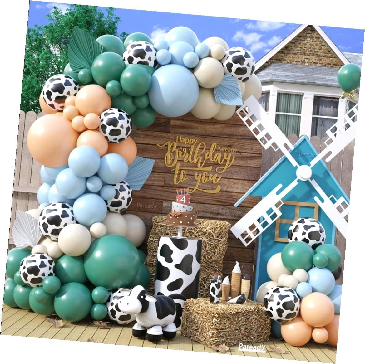 BESTKITTY Farm Balloon Arch Set, 120 Pieces Balloon Garland Kit, Green ...