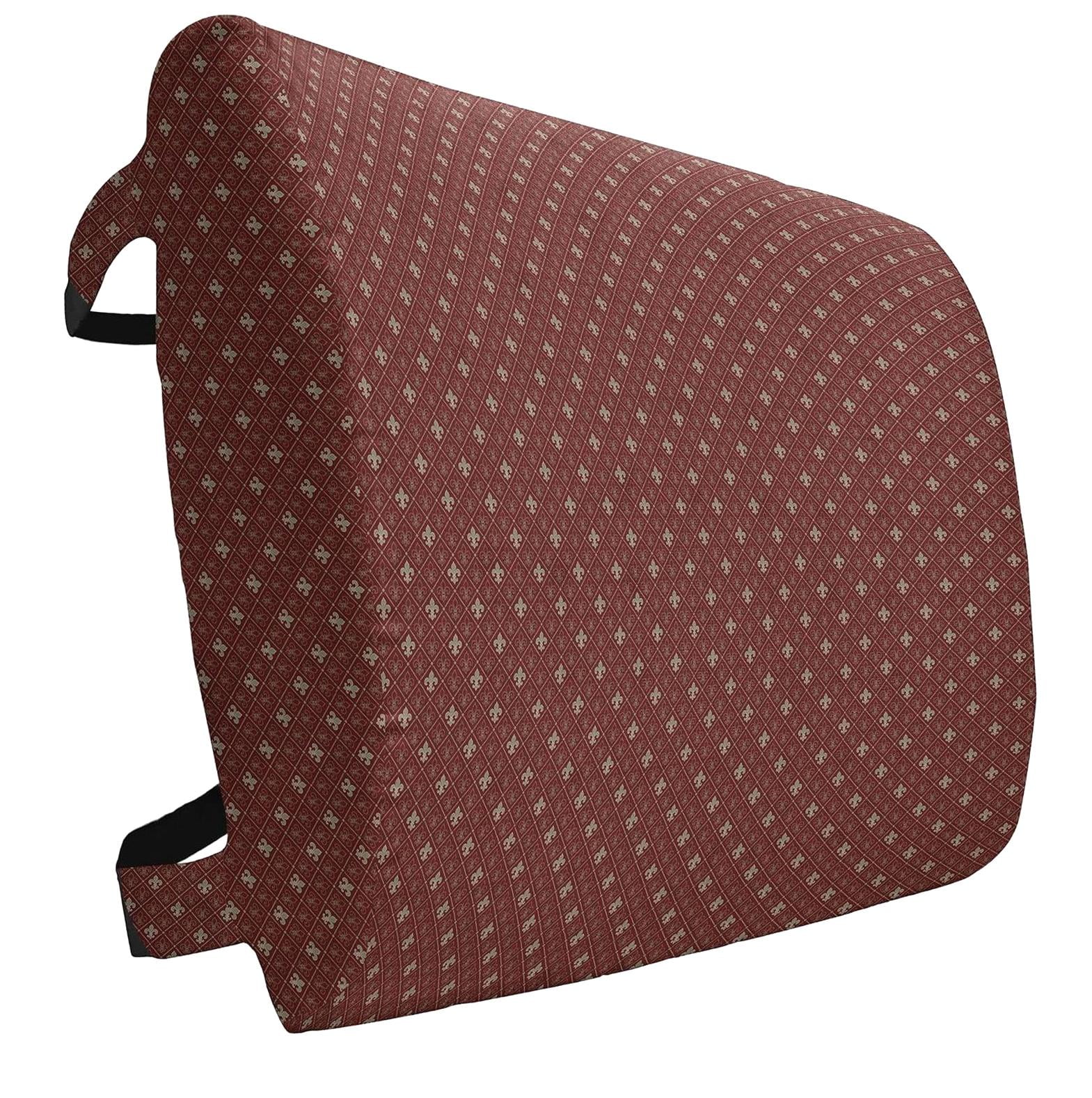 BESTKITTY Fleur De Lis Lumbar Support Cushion, Diamond-Shaped Fleur-de-Lis Lines Reflecting ...