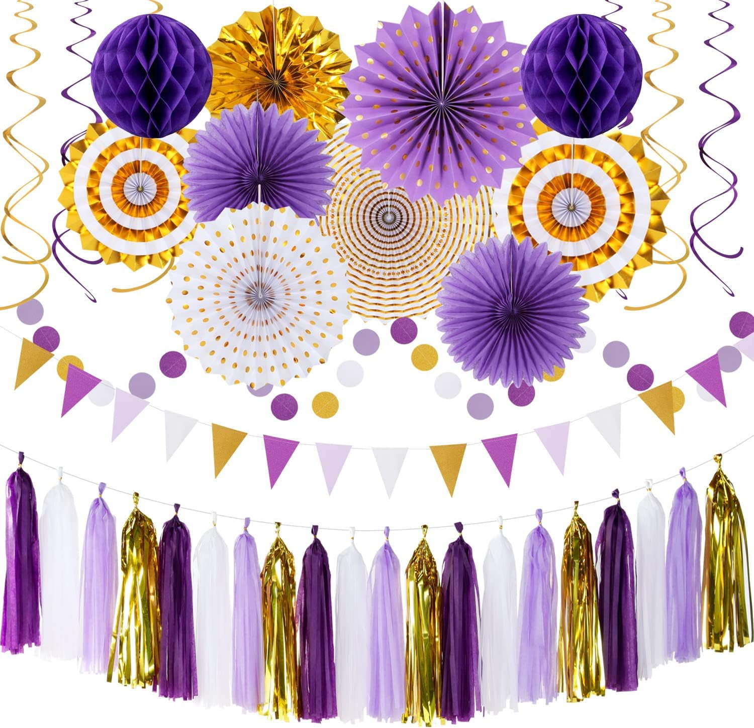 BESTKITTY -Gold Graduation Party-Decoration - 33pcs Kits Banner ...