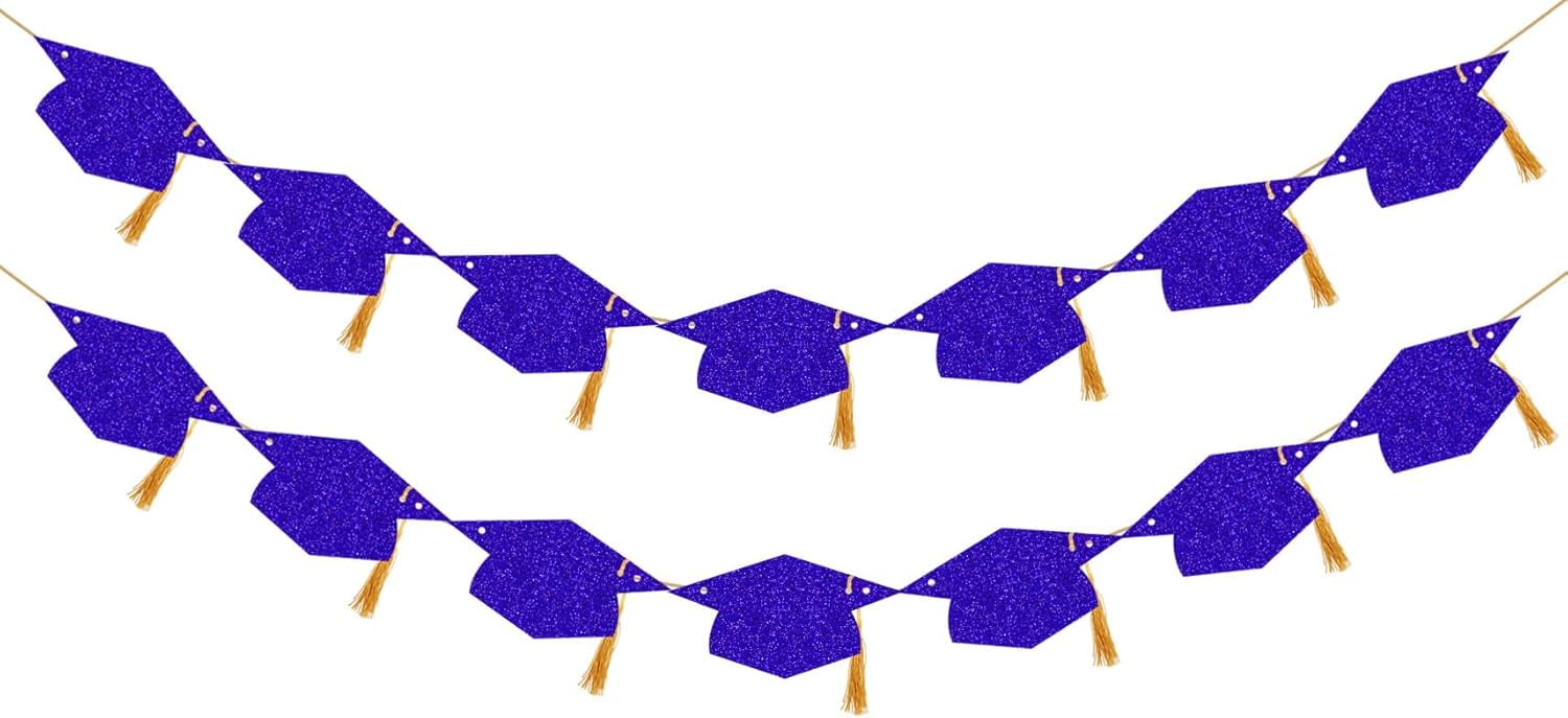 BESTKITTY Graduation Decorations Class of 2025 Glitter Pre-Strung ...