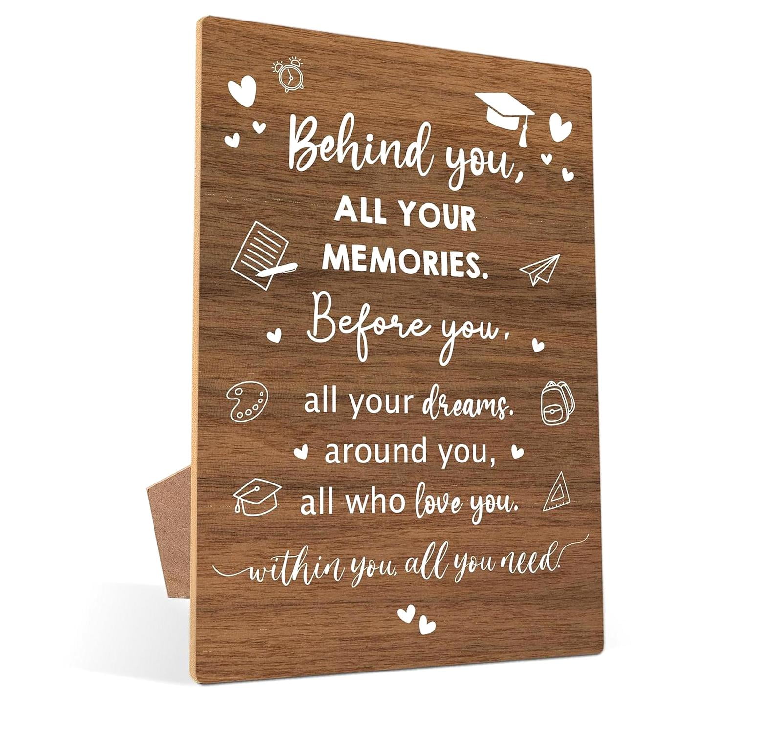 BESTKITTY Graduation Inspirational Quote Wooden Sign, Decor for High ...