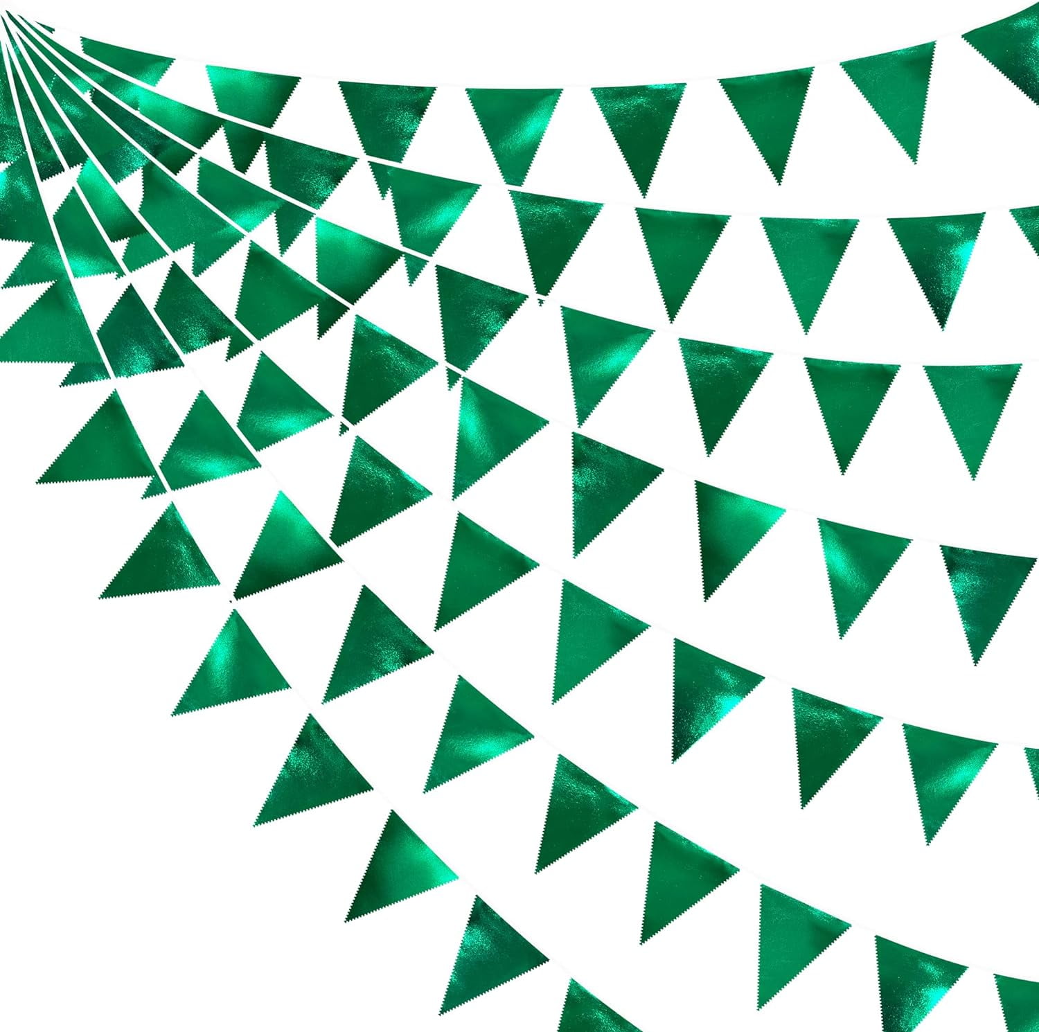 BESTKITTY Green Party Decorations e ant Banner Flag D Green Met Fabr Bunting Garland for ...
