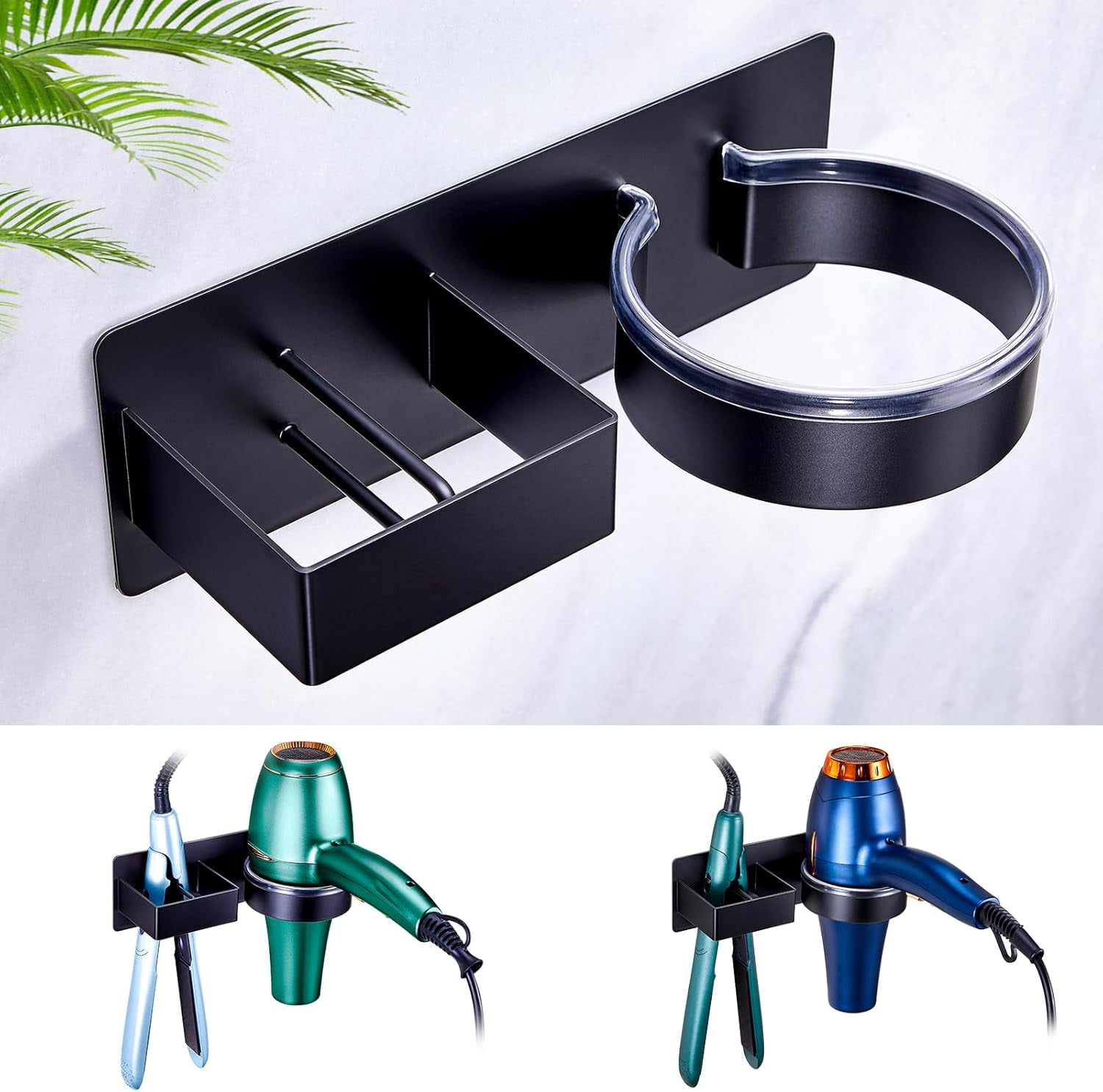 BESTKITTY Hair Straightener Holder Wall nted Blow Dryer Holder, Stainl ...