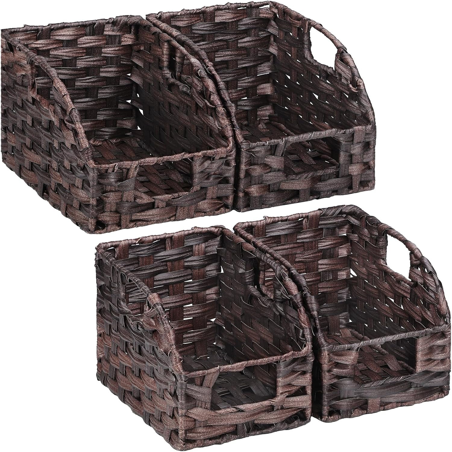 BESTKITTY Handwoven PP Wer Storage Basket, Waterof Imitation Rattan ...