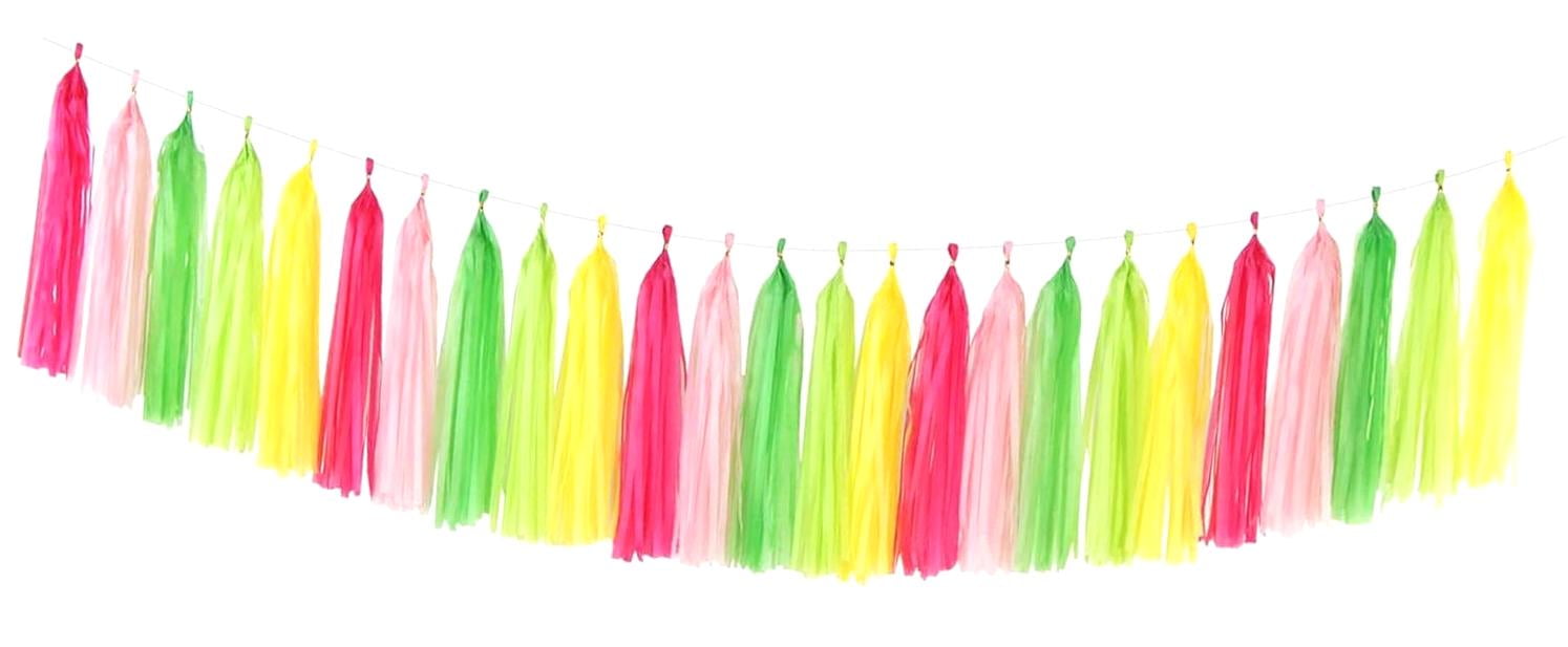 BESTKITTY Hawaiian-Themed Pool Party Decorations Tassel Garland - 25 ...