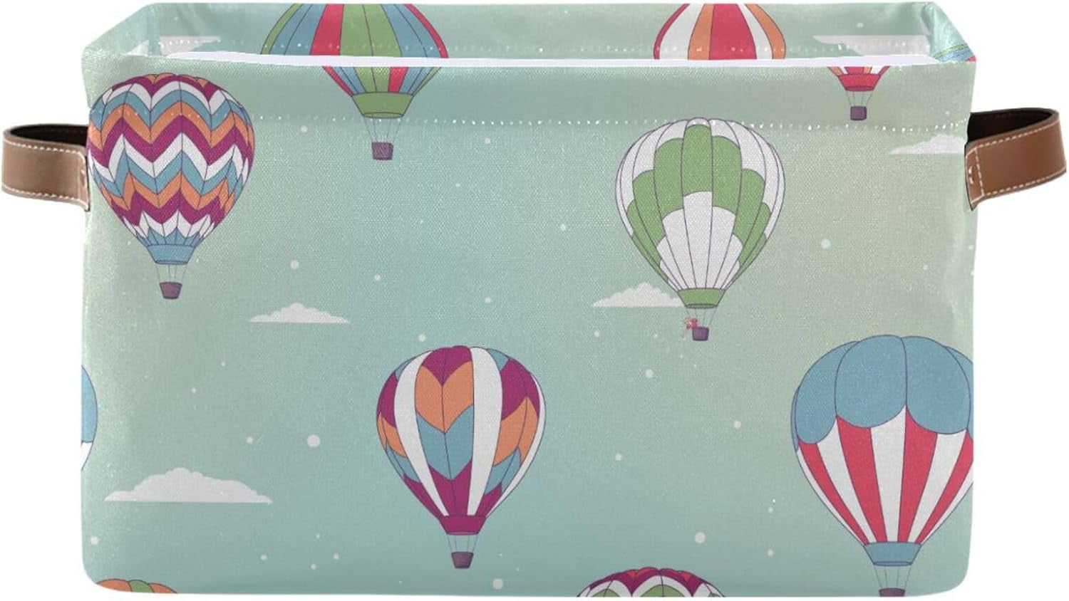 BESTKITTY Hot Air Balloon Storage Basket, Canvas Organizer With Handles ...