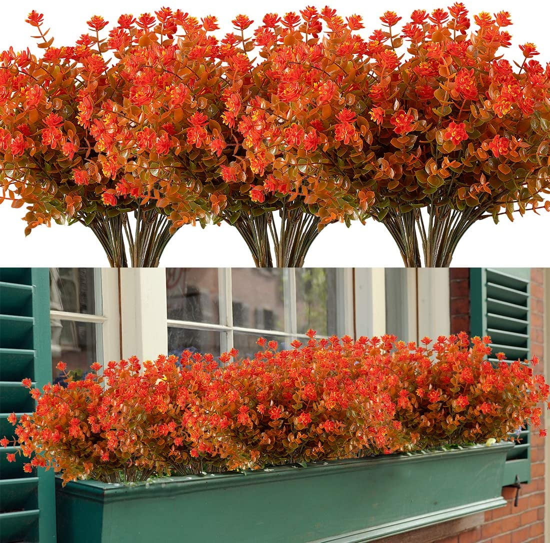 BESTKITTY Hpylife 6 Bundles Arti, Fake Artiial Greenery UV Rnt No Fade ...