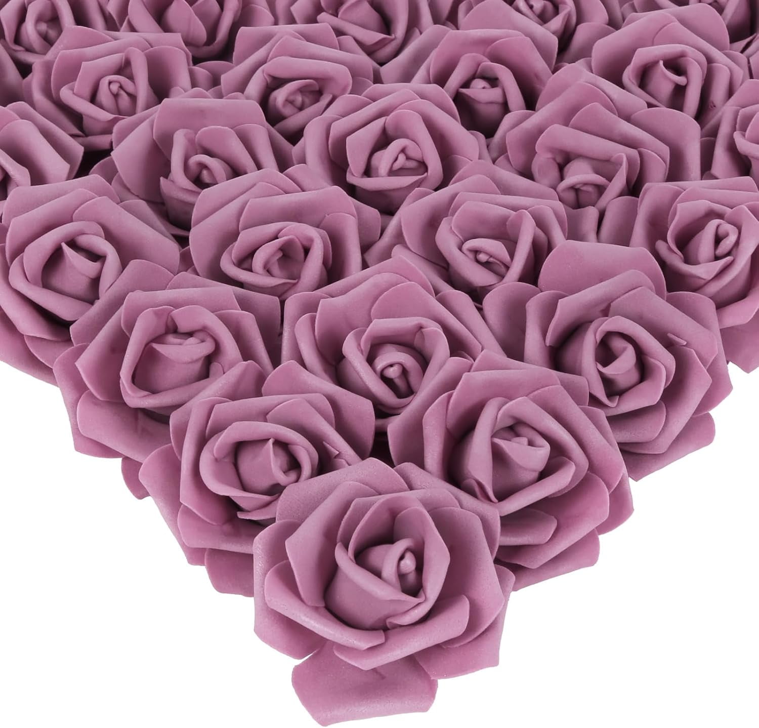 BESTKITTY IU Artiial Rose Flower Heads, 100pcs Dusty Rose Foam Fake ...