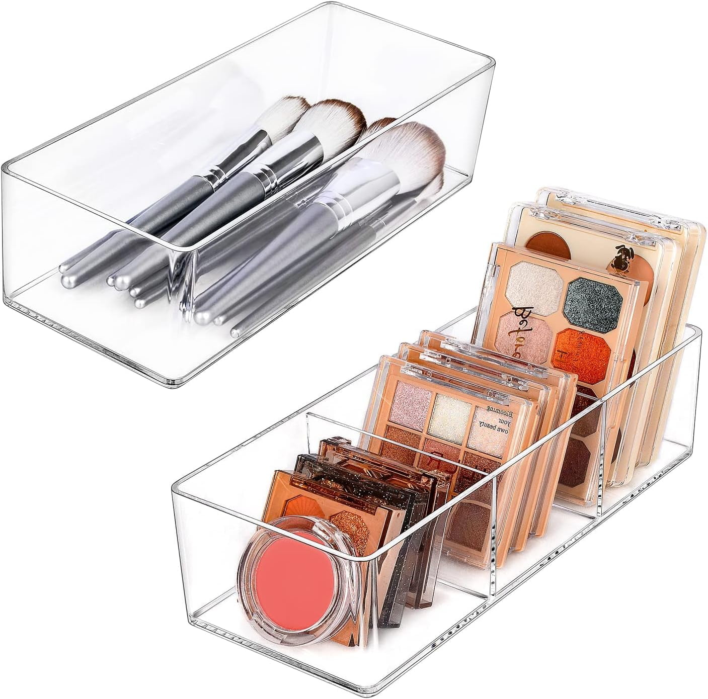 BESTKITTY JLab Acryl Organizer, 2PK Cube Sections Makeup Organizer for ...
