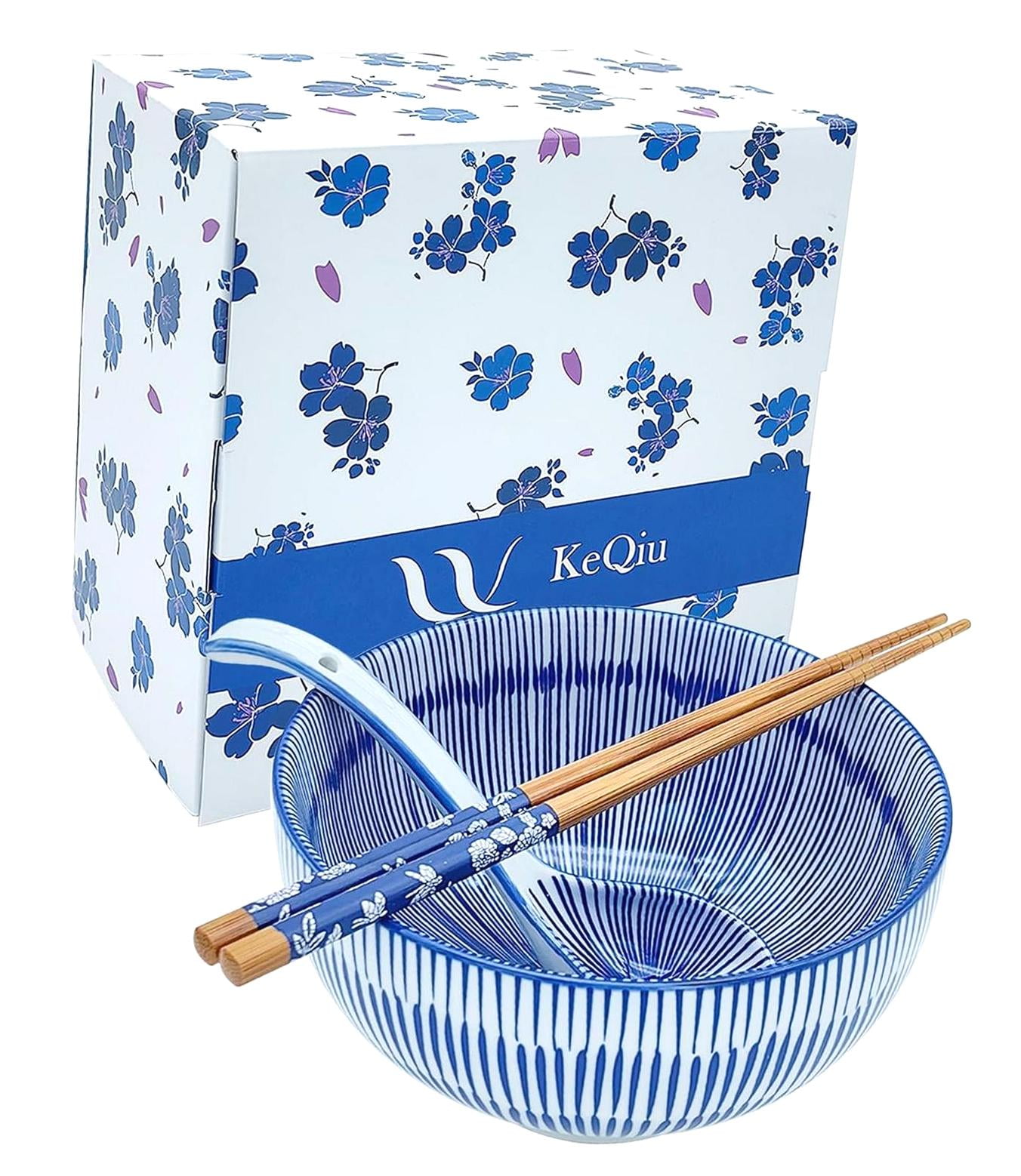BESTKITTY Japanese 28 Oz Ceramic Ramen Noodle Soup Cereal Pho Salad ...