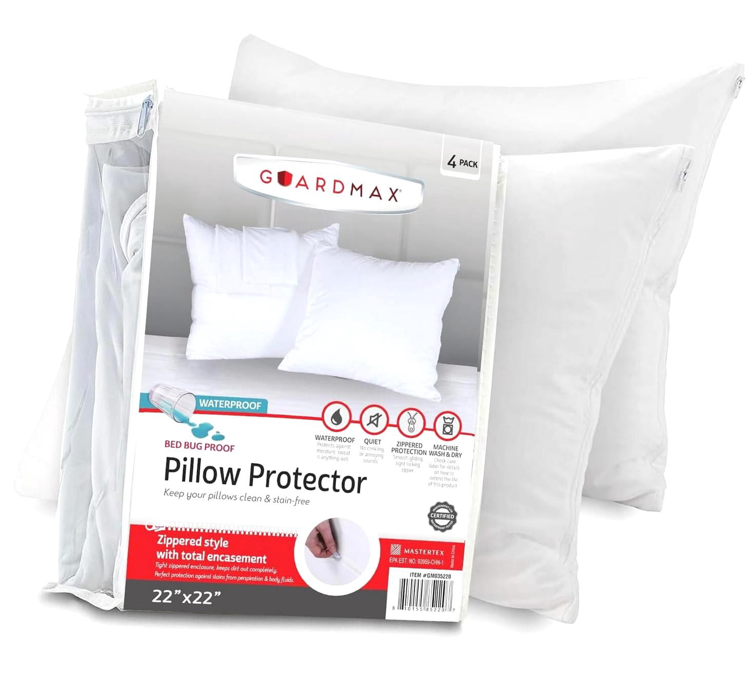 BESTKITTY Jersey Knitted Zippered Pillow Protector - Set of 4 - Fully ...