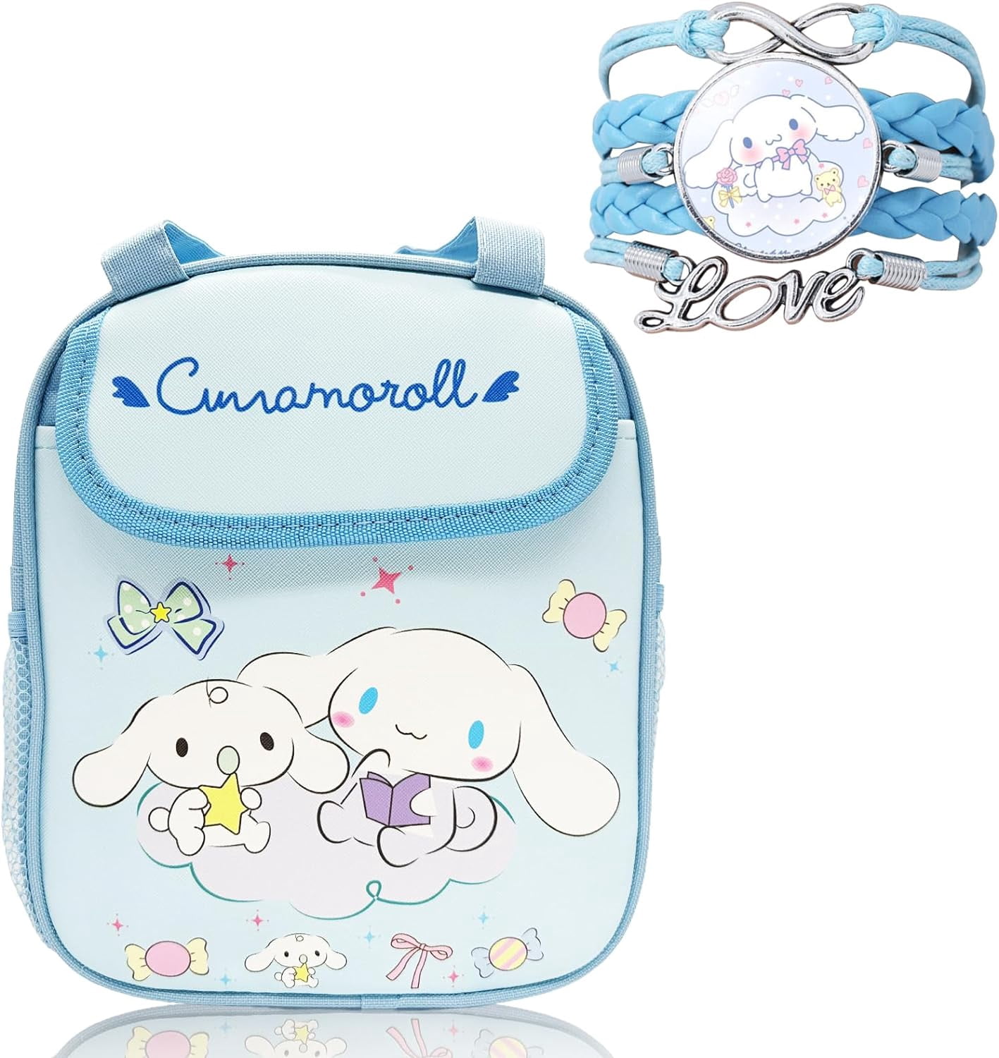 BESTKITTY Kawaii Cinna Dog Insulated Lun Bag with Bracelet arm for ...
