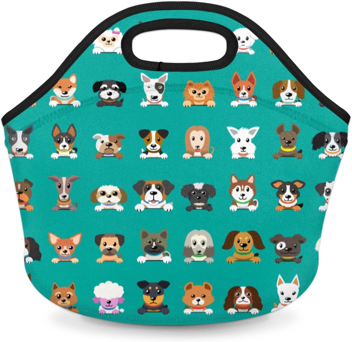 BESTKITTY Kawaii Cute Dog Small Lun Bags Puppy Blue Insulated Lun Box ...