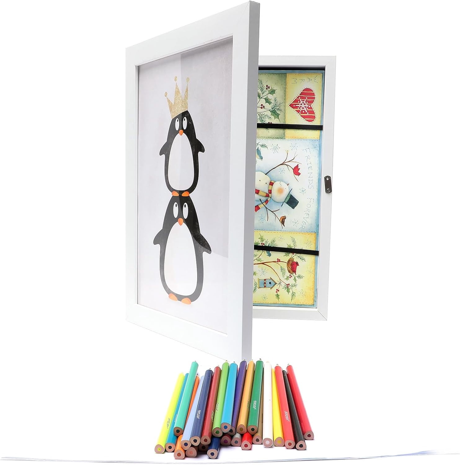BESTKITTY Kids Art Fe, White, angeable Display A4 (21×29.7cm) or 8"×10 ...