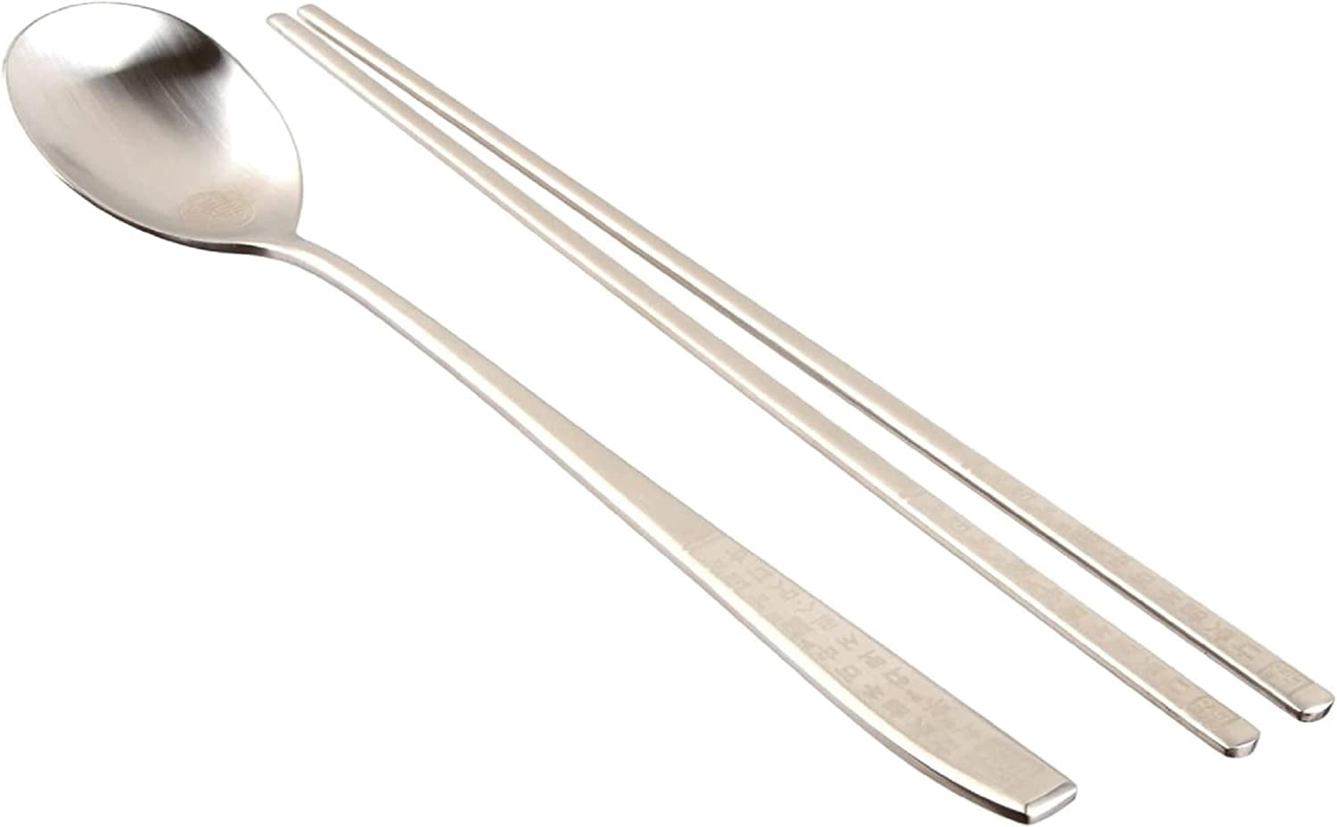 BESTKITTY Korean opsts Spoon 1 Set - METAL STAINL STEEL -Printed Hangul ...