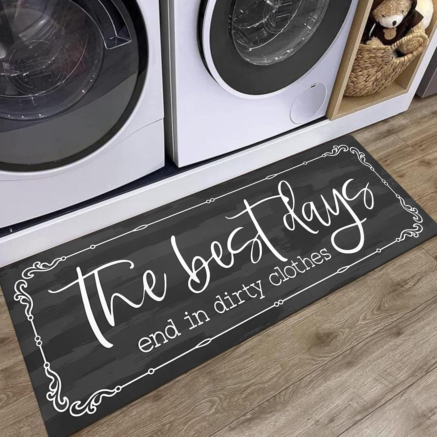 BESTKITTY Laundry Room Rug Runner 20"x48" Non Slip Laundry Rug en Rugs ...