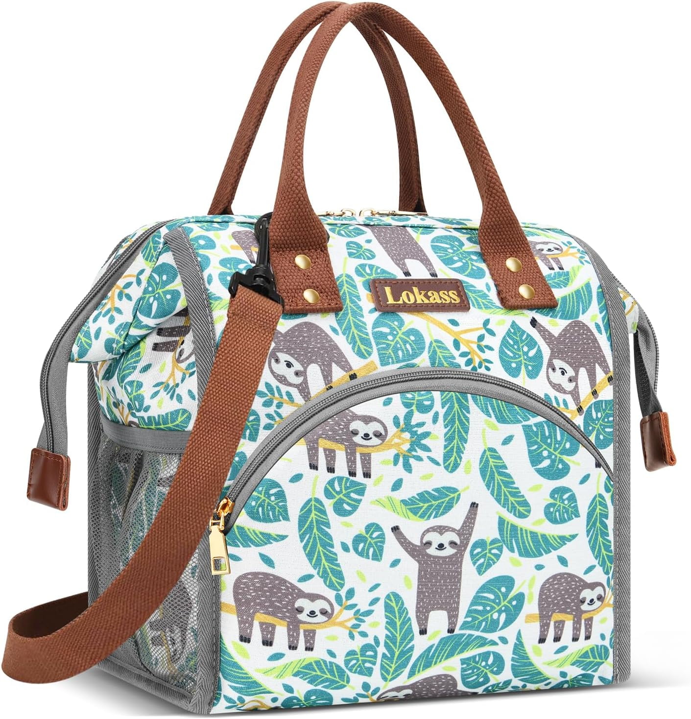 BESTKITTY Lun Bag Insulated Lun Box Wide-Open Lun Tote Bag Large Drinks ...