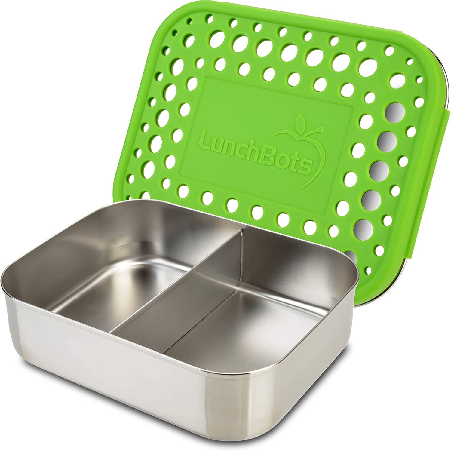 BESTKITTY LunBots Medium Duo Sna Container - Divided Stainl Steel Food ...