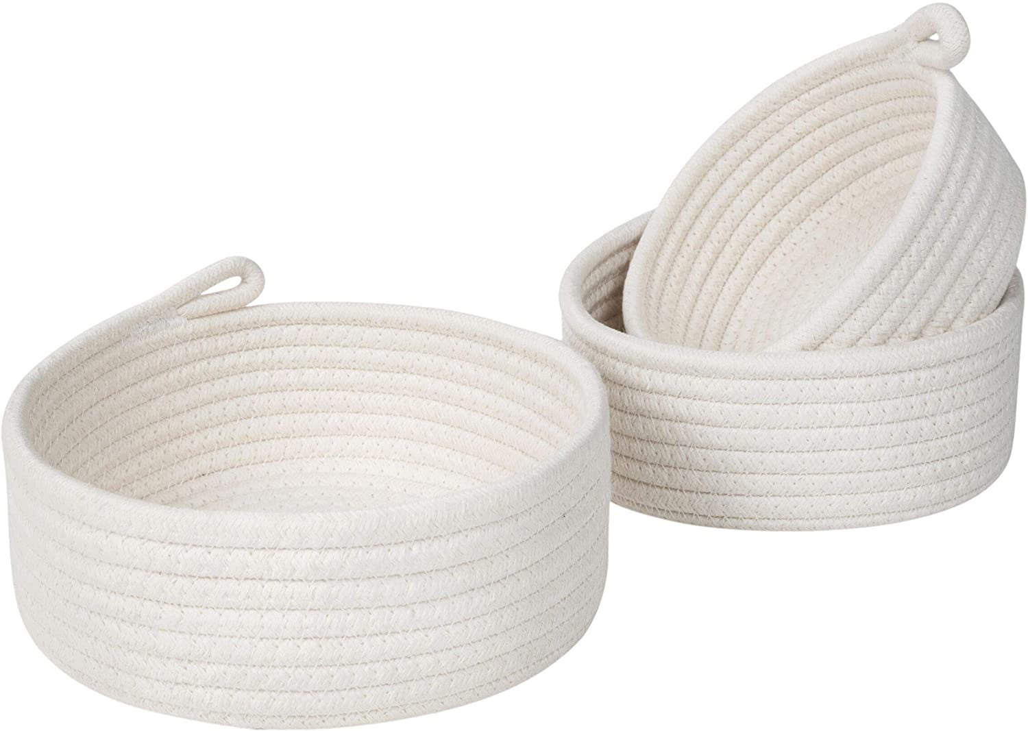 BESTKITTY MINTWOOD Dgn Set of 3 Rope Nesting B, Small All Basket, Cute ...
