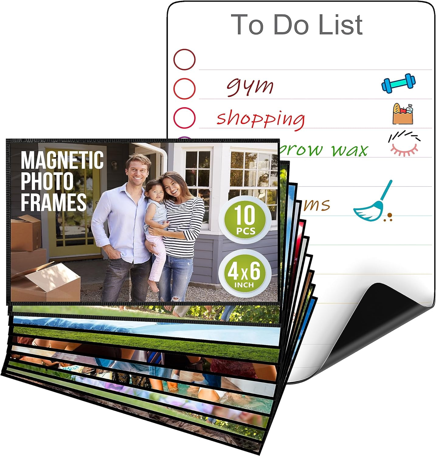 BESTKITTY Magnet Pture Fs for Refrigerator 4x6 (10 Pa) & Magnet to Do ...