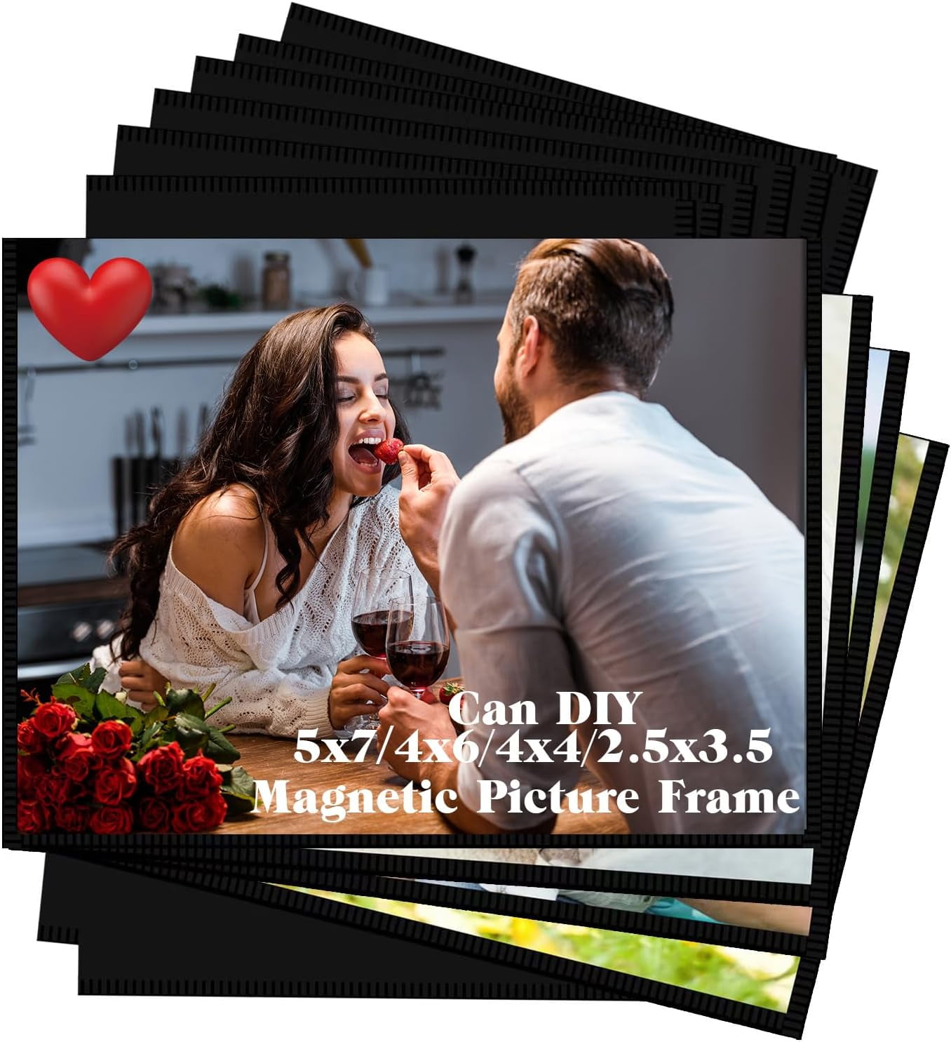 BESTKITTY Magnet Pture Fs with Bla Border Magnet P Poets/Holder ...