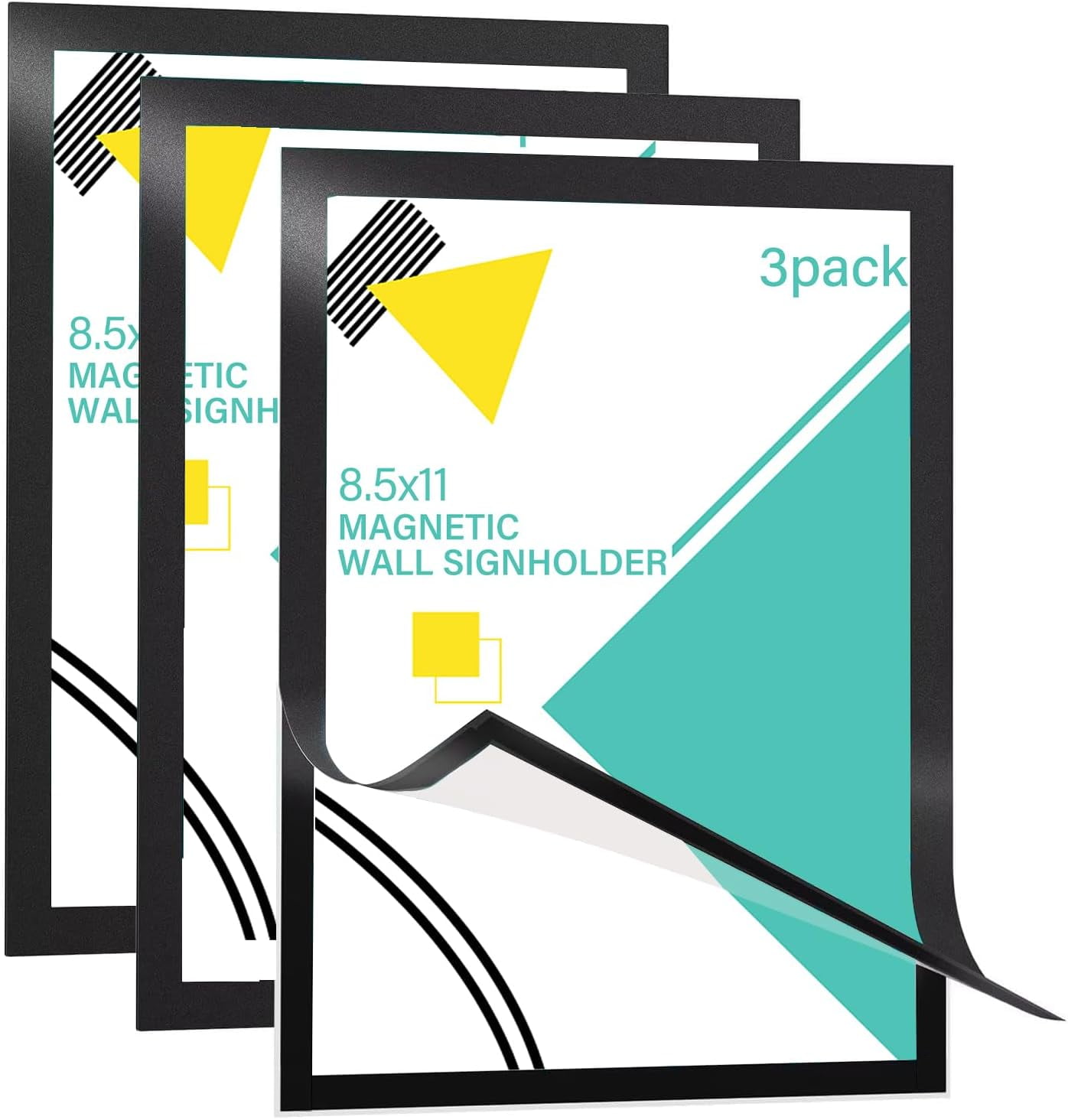 BESTKITTY Magnet Sign Holder 8.5 x 11 Wall nt, Self Aesive Display ...