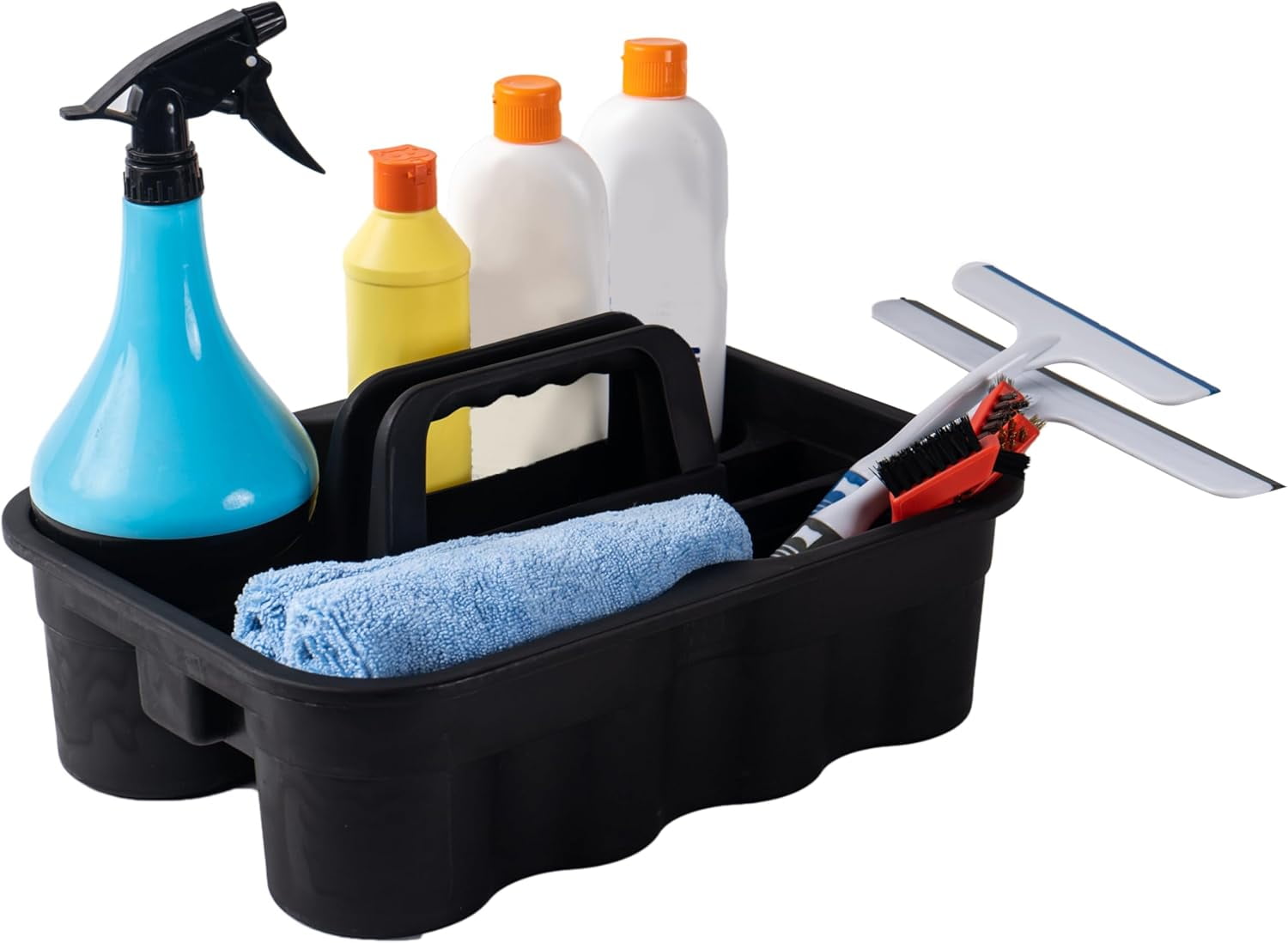 BESTKITTY Matthew Large Plast Tote Tool & Deluxe Supply Cleaning Caddy with Handle Portable Sr ...