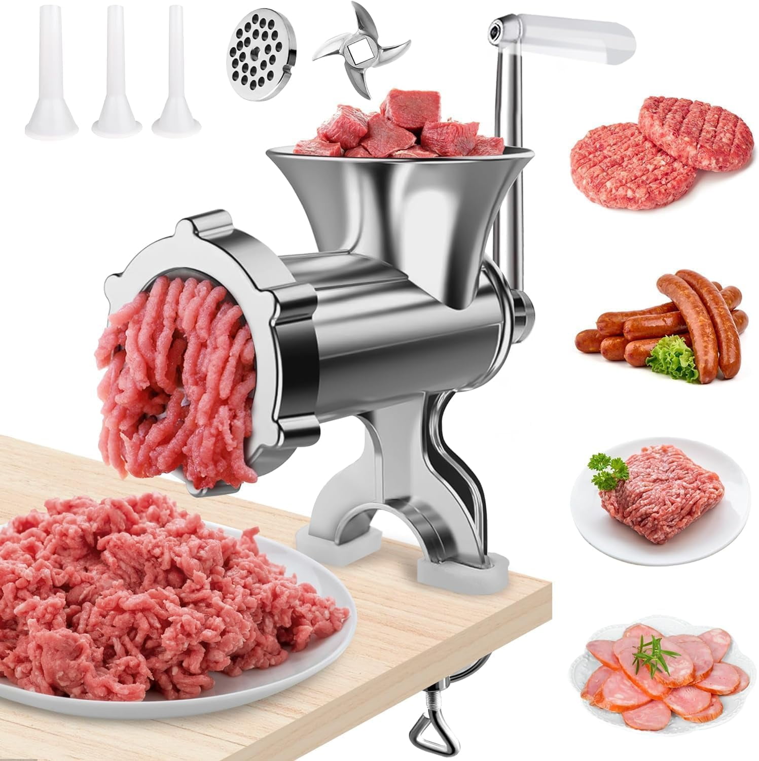 BESTKITTY Meat Grinder Manual Mincer - Manual Meat Grinder Sausage ...