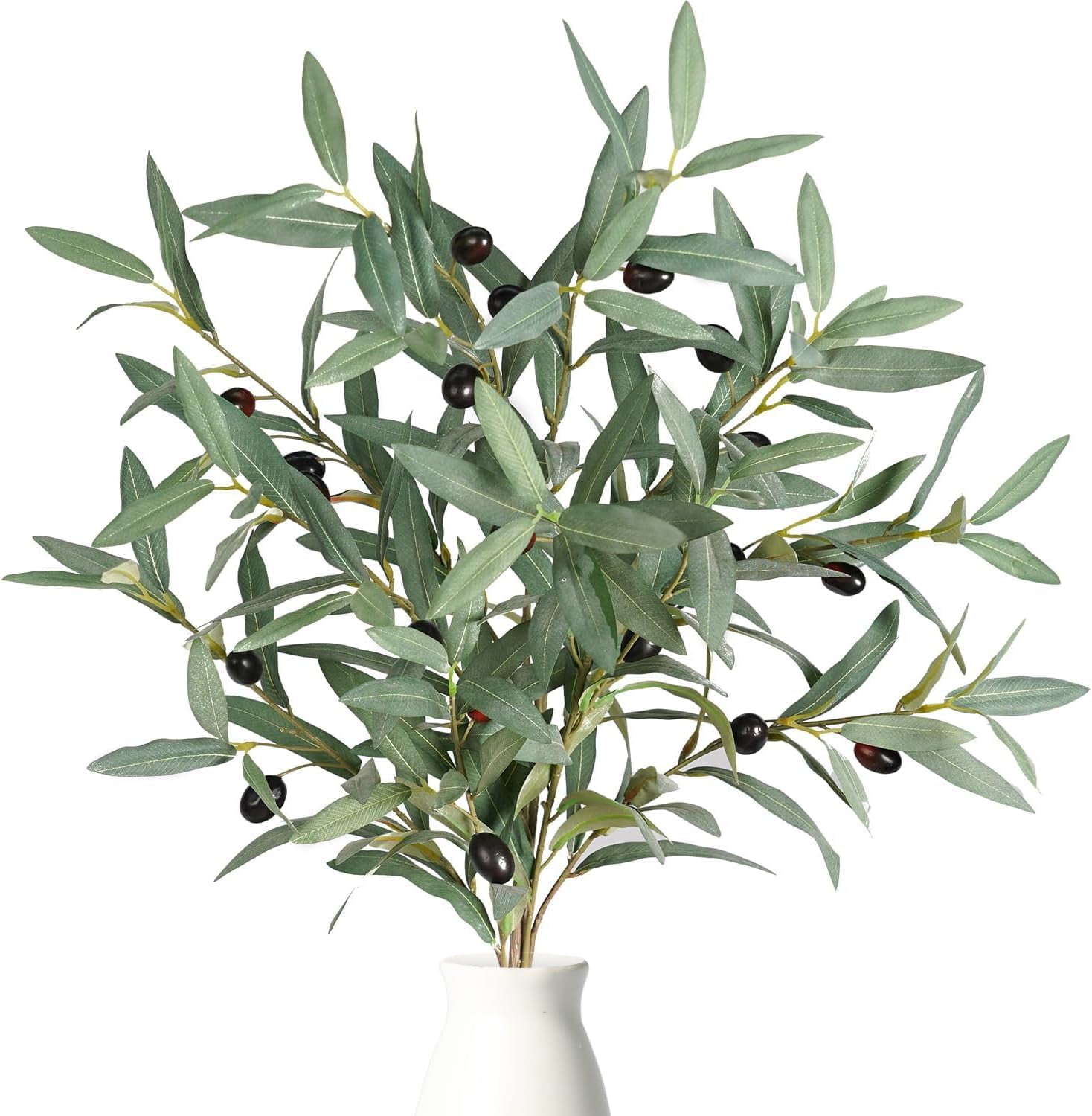 BESTKITTY Melo&Guilla Artiial Plants,3PCS 39" Green Olive Branes for ...