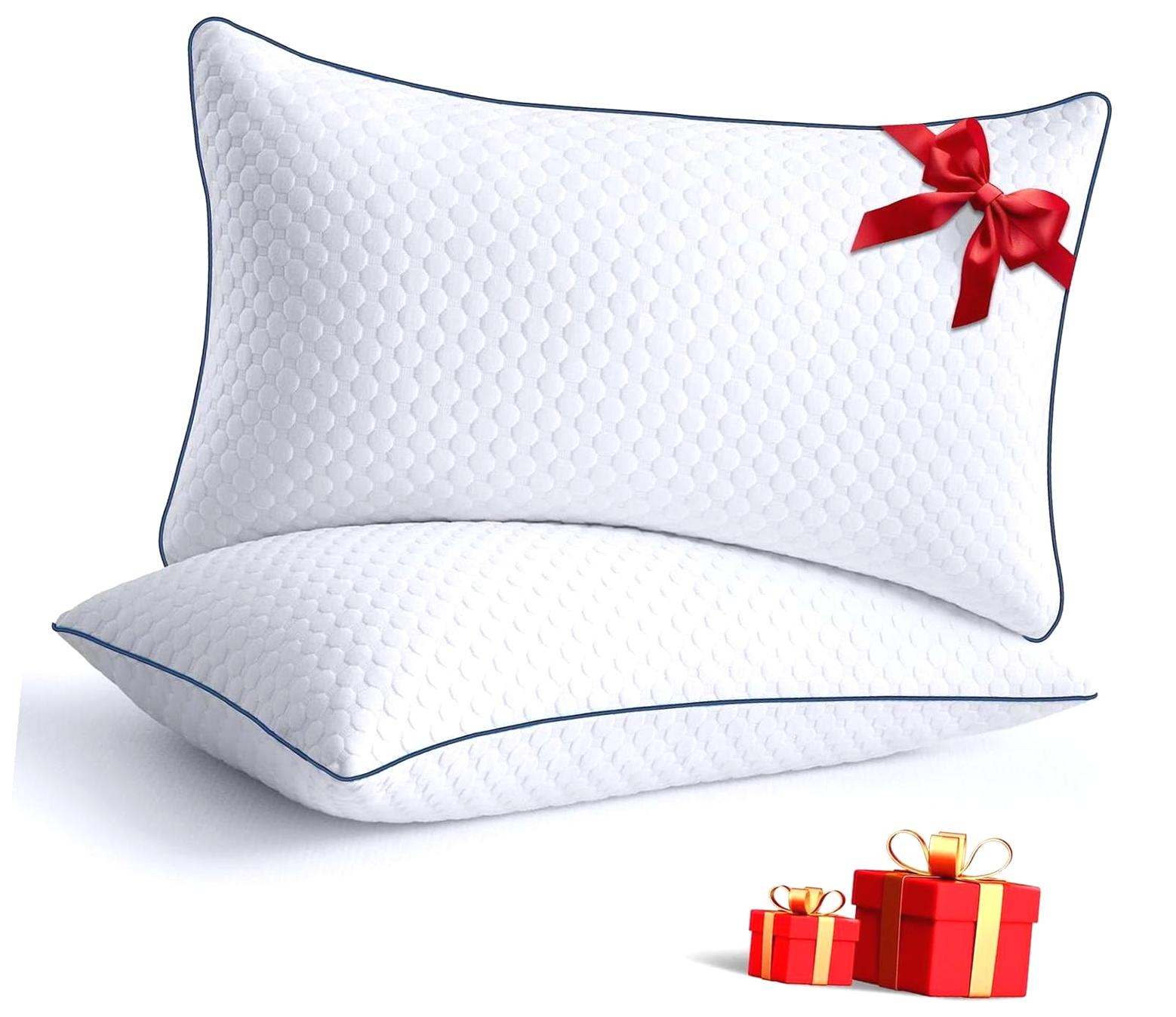 BESTKITTY Memory Foam Shredded Pillow Pair, Sleeping Pillows 2 Pack ...