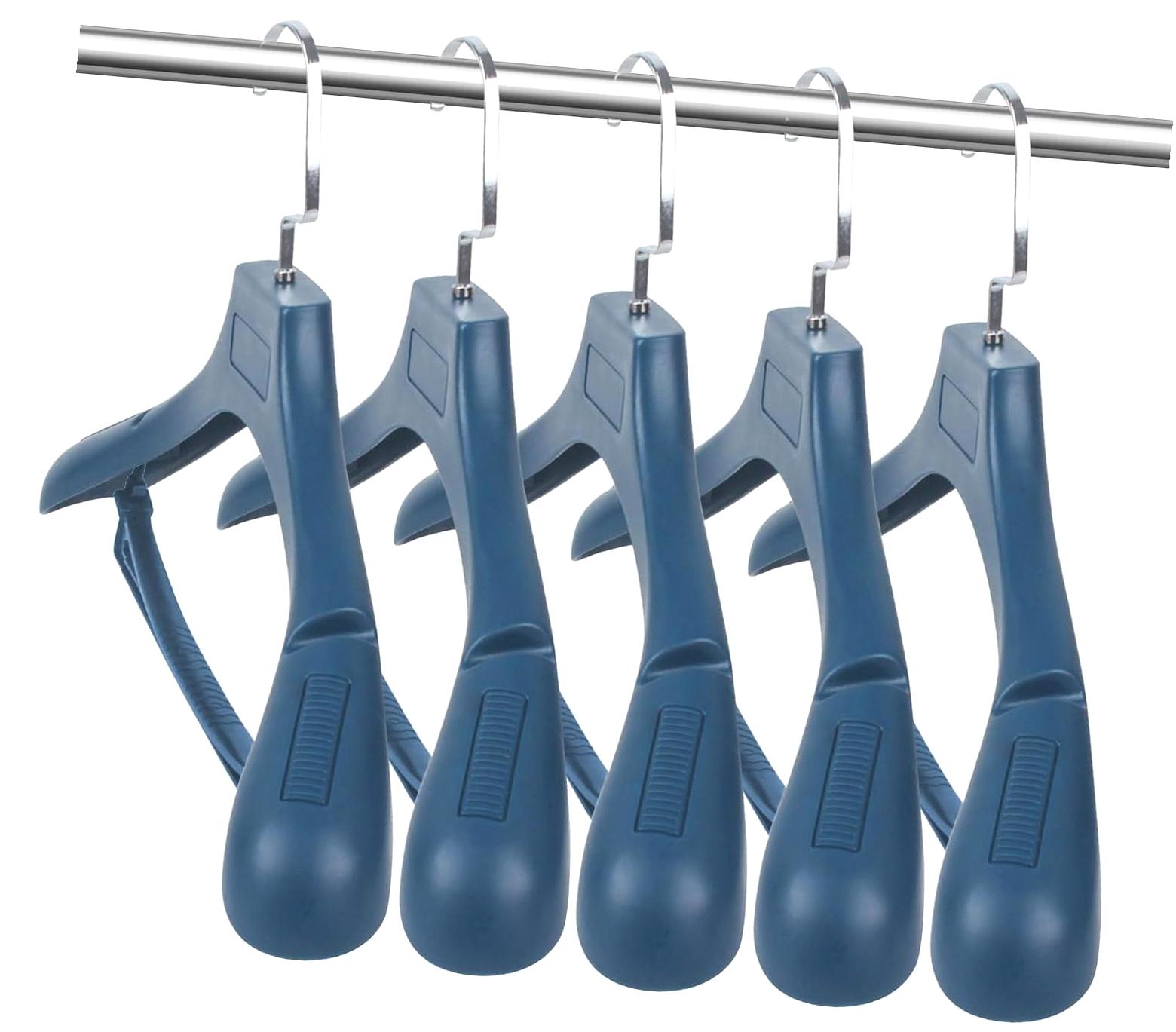 BESTKITTY Men's Suit Hangers, 6-Pack, Blue, Extra Wide 17.7", Thick ...