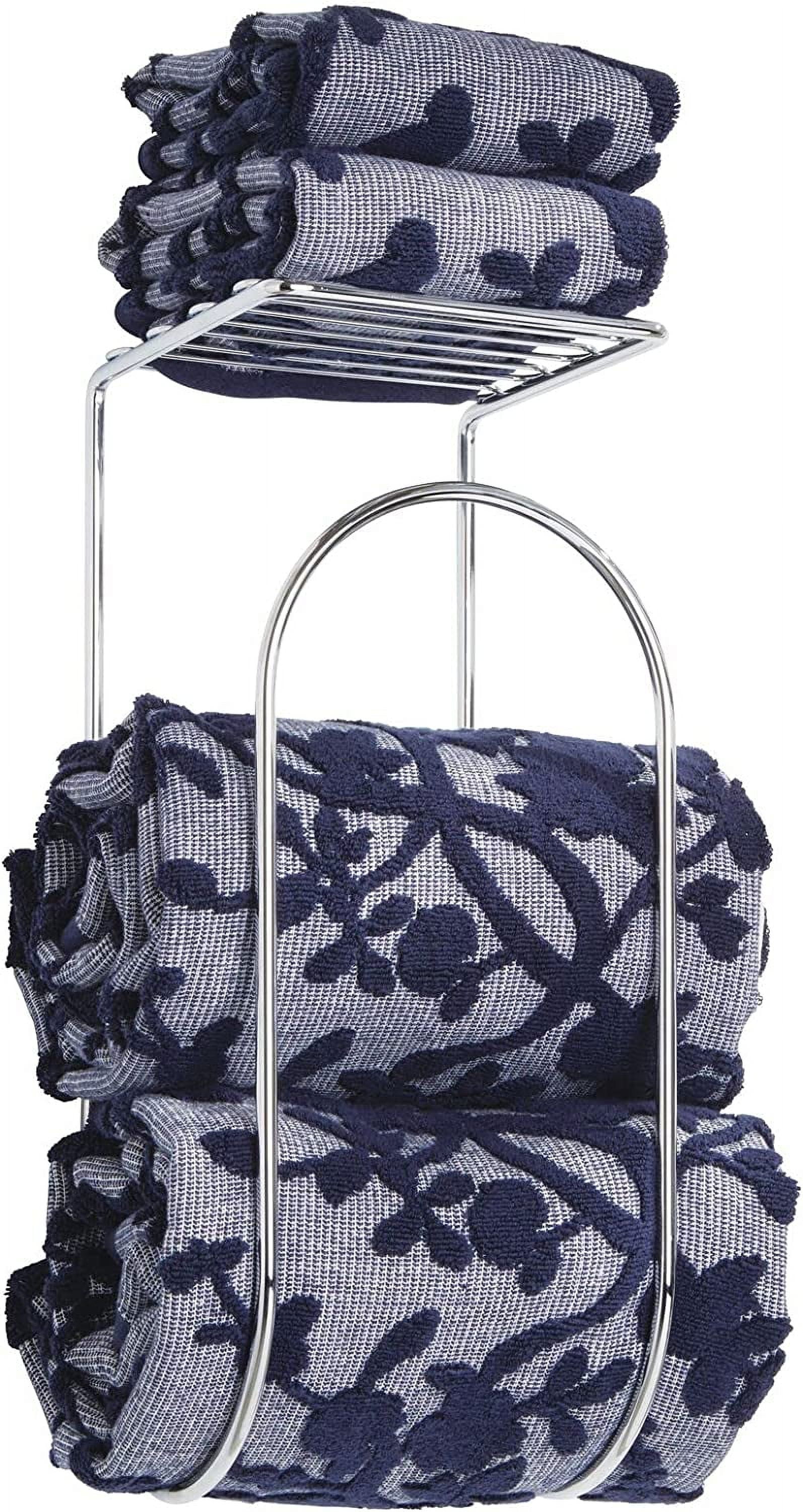 BESTKITTY Modern Metal Wire Wall nt Towel Ra Holder and Organizer with ...