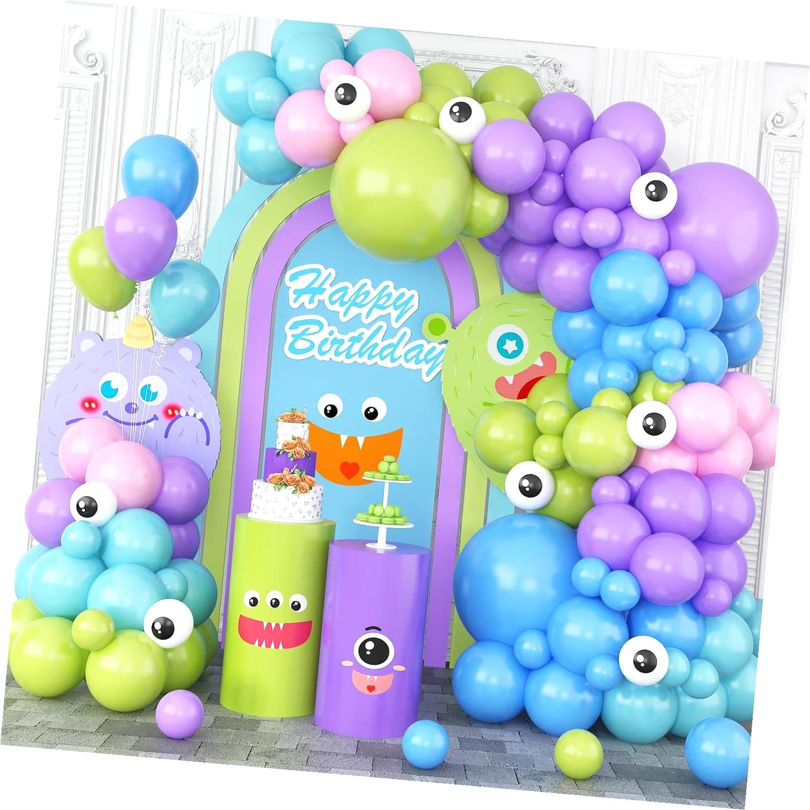 BESTKITTY Monster-Themed Balloon Arch and Garland Set, Fun Balloon ...